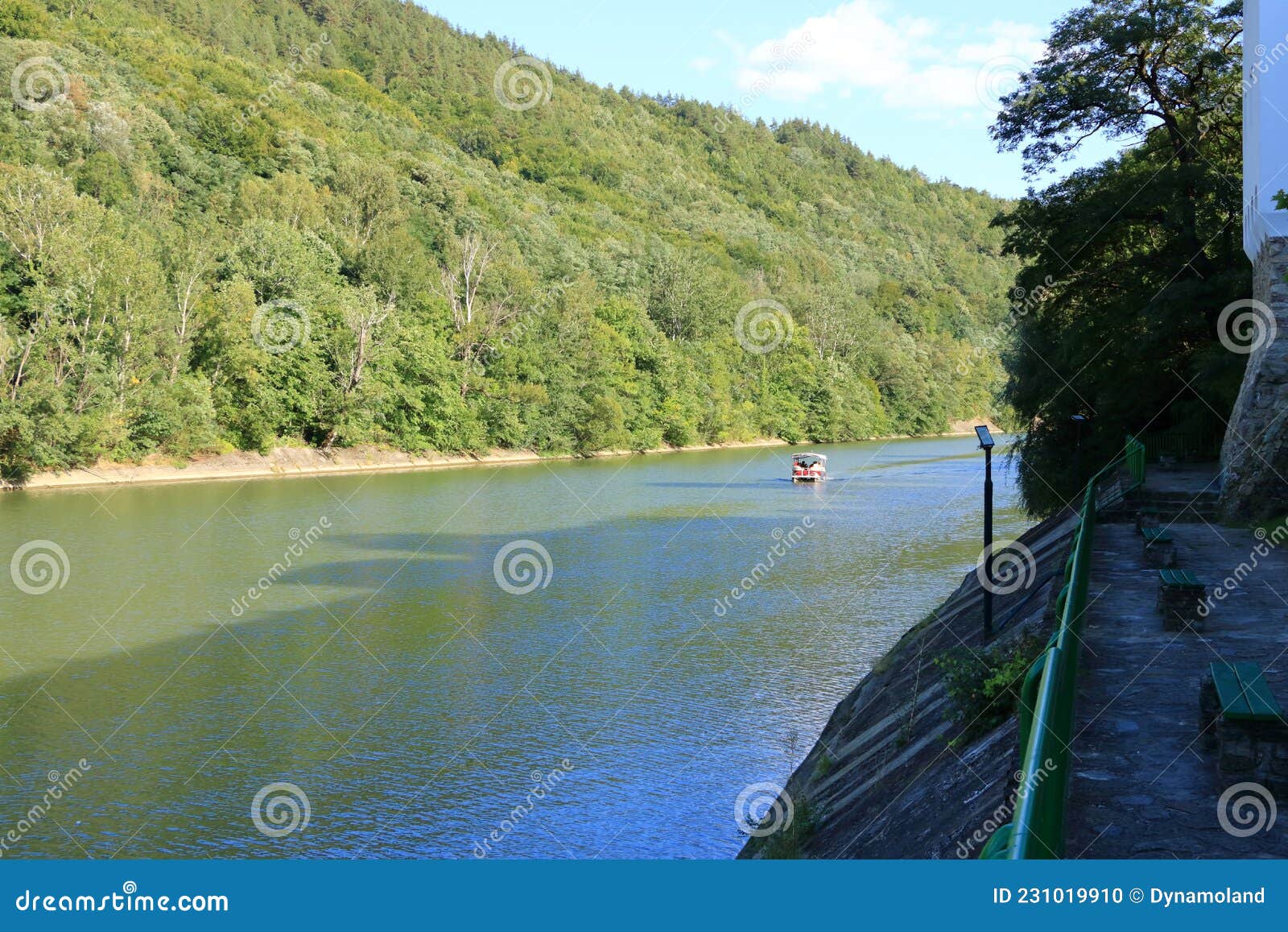 Landscape of Olt Valley with Olt River and Cozia Mountains in Romania ...