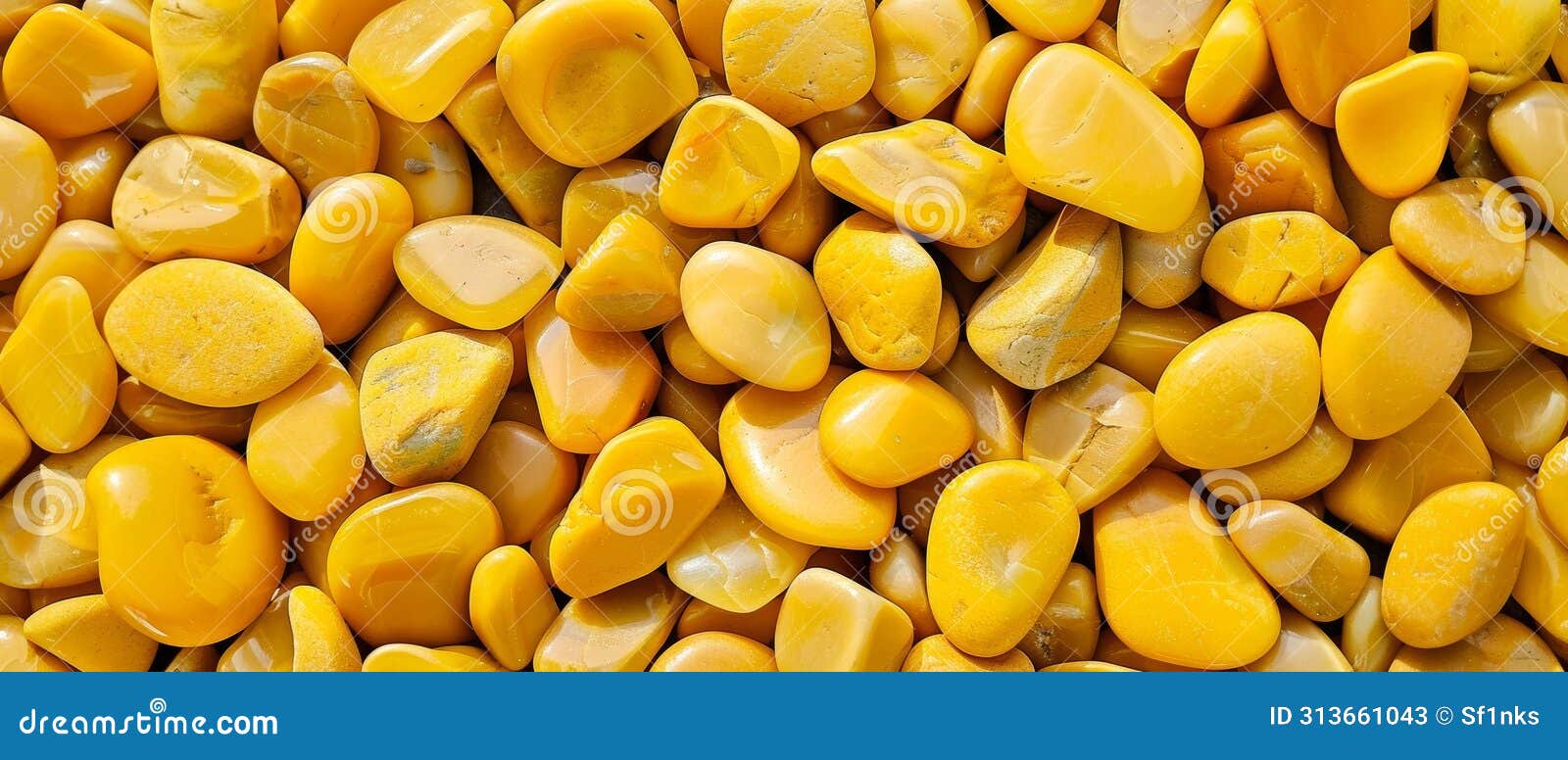 Landscape Orientation of Bright Yellow Pebbles Mixed with Subtle Grey ...