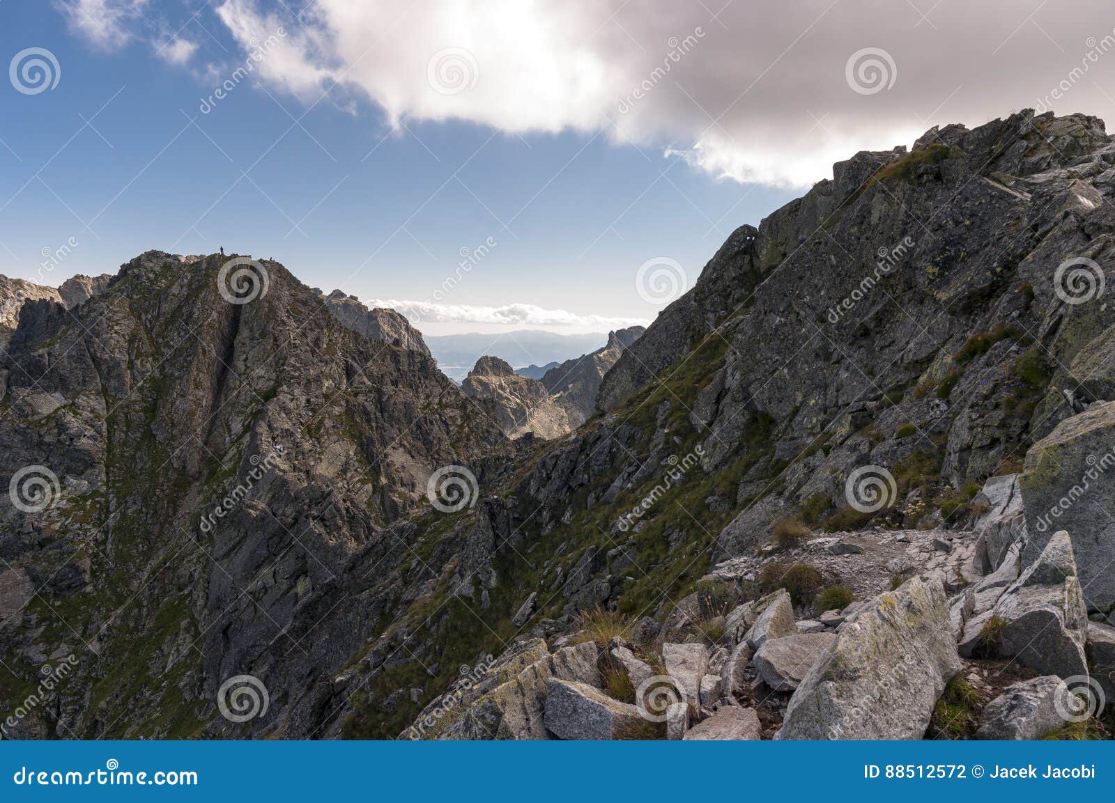Landscape of Orla Perc Most Difficult Trail in the High Tatra Mo Stock ...