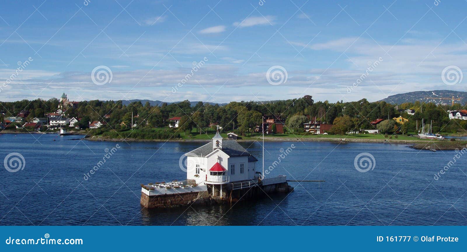 Landscape at Oslo Fjord, Norway Stock Image - Image of cloudy, land: 161777