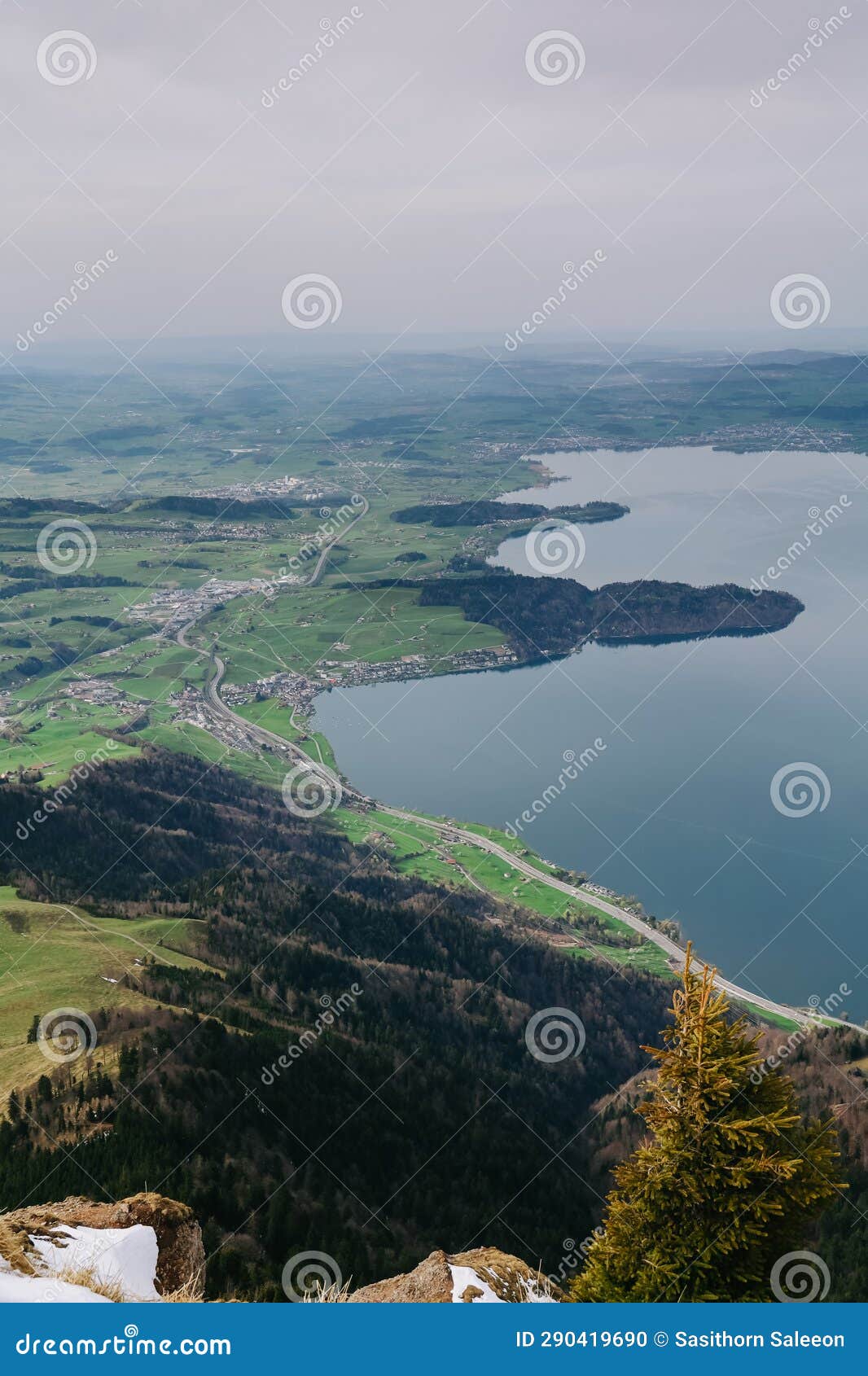 Landscape Over Lake Lucerne from Rigi-Kulm Viewpoint Stock Photo ...