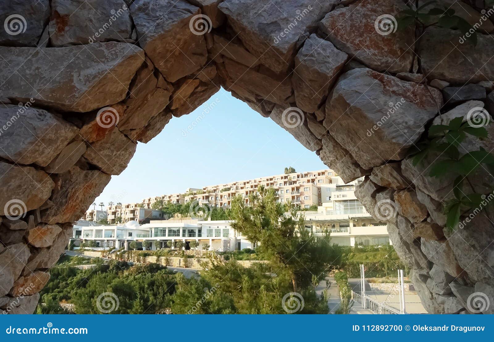 Landscape Overlooking the Territory of the Hotel through the Arc Stock ...