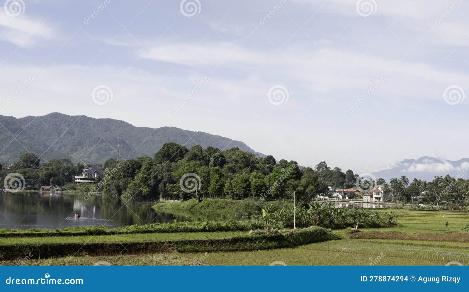 Landscape of Panjalu Village, West Java Stock Photo - Image of java ...