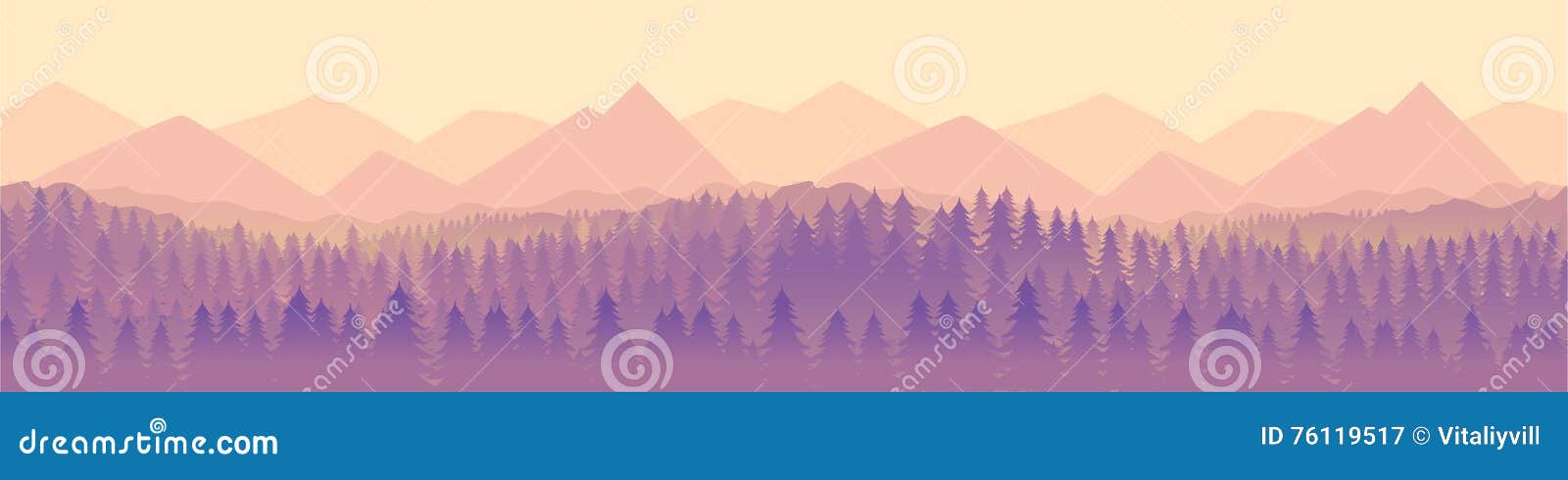 Landscape Panorama Vector Illustration Stock Vector - Illustration of ...