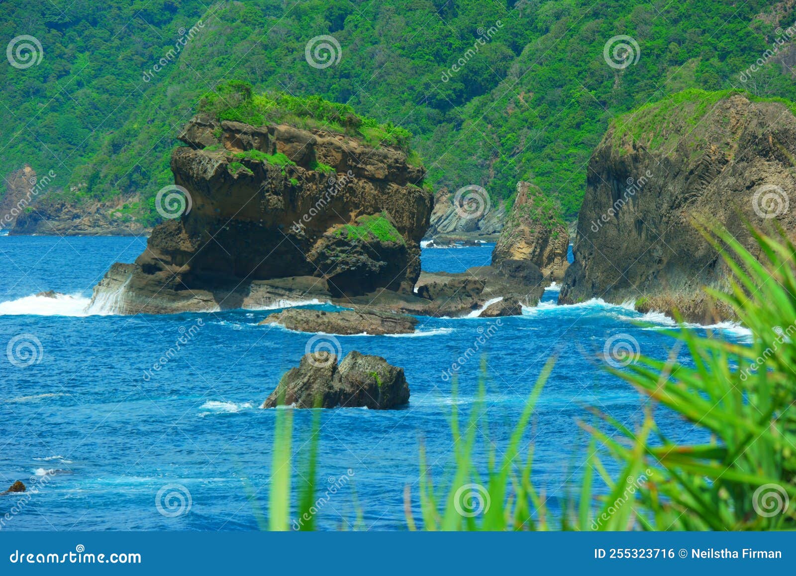 Beautiful Papuma Beach in Jemnber Stock Photo - Image of sand, beach ...