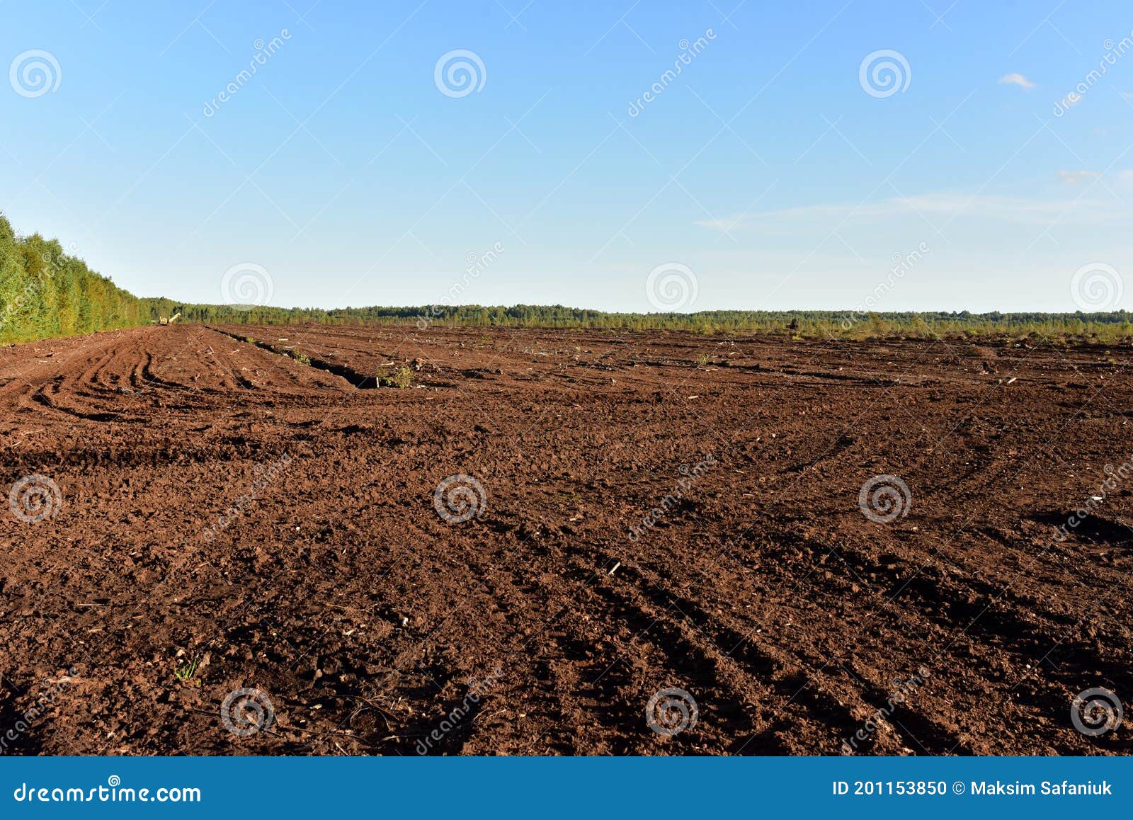 Landscape on Peatlands Where Being Development of the Peat. Drainage of ...