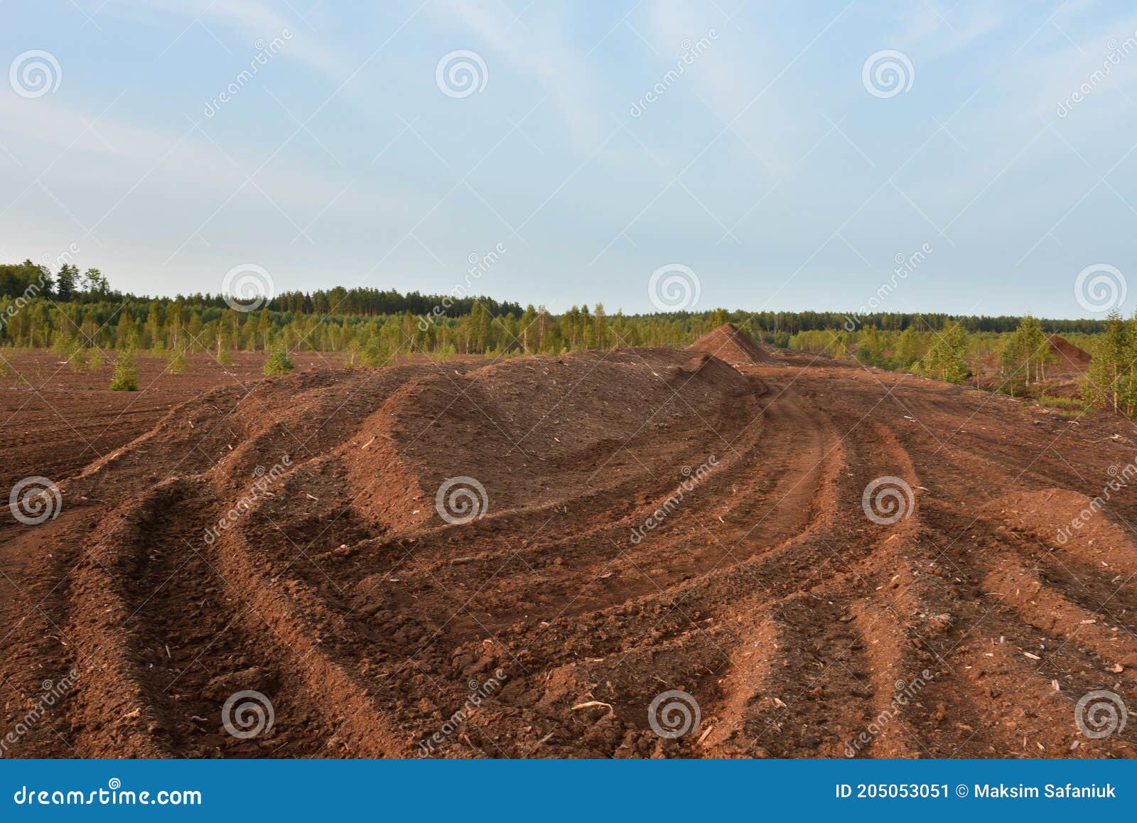 Landscape on Peatlands Where Being Development of the Peat. Drainage of ...