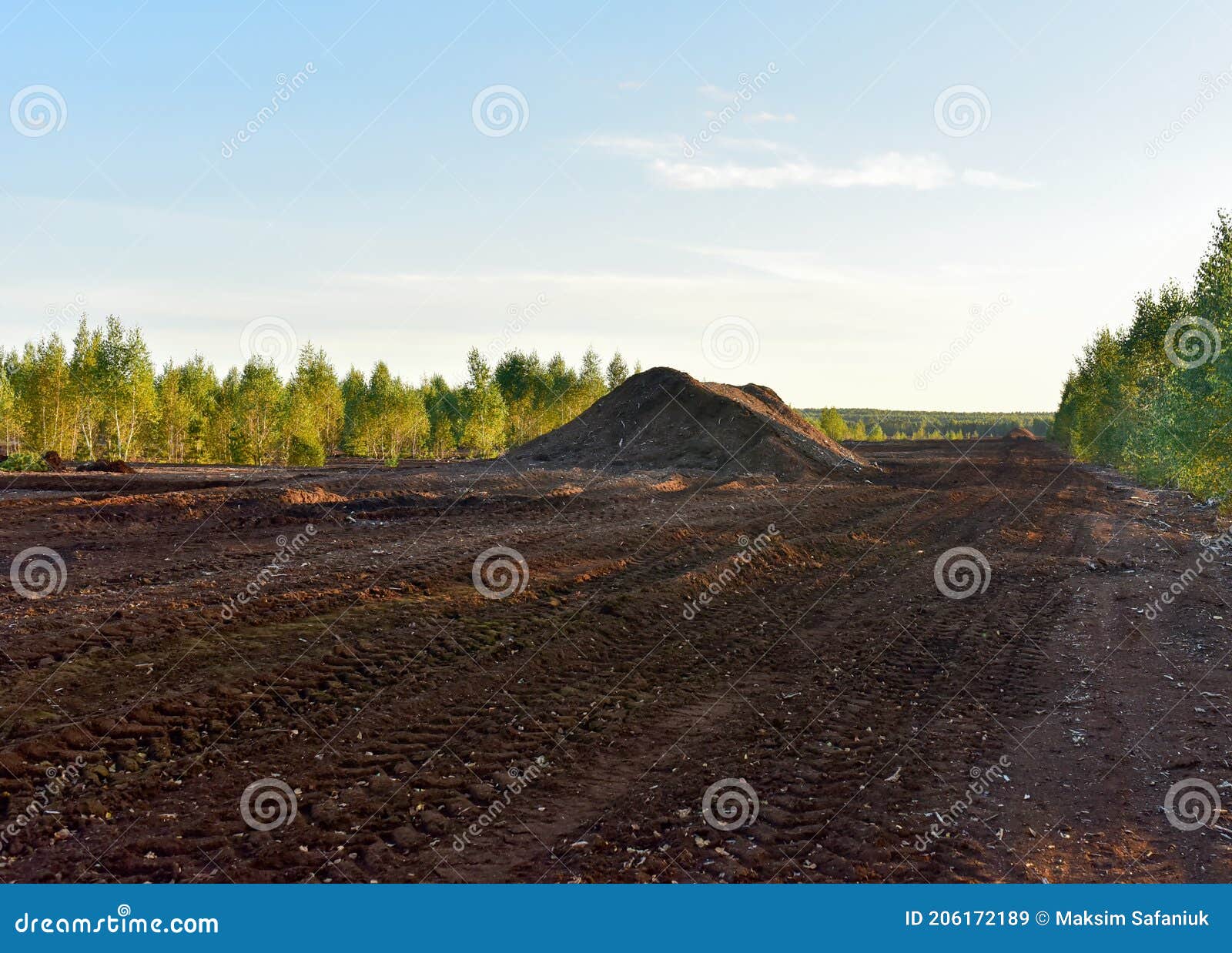 Landscape on Peatlands Where Being Development of the Peat. Drainage of ...