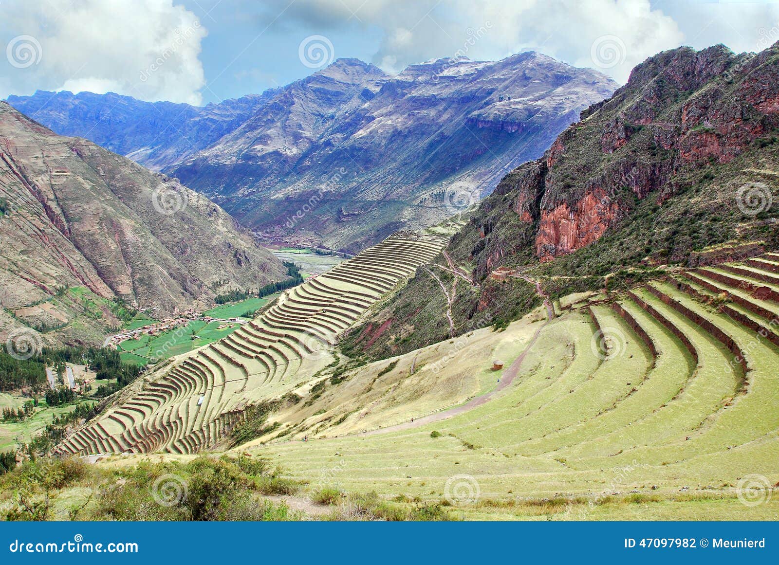 Landscape in Peru stock photo. Image of hills, clouds - 47097982