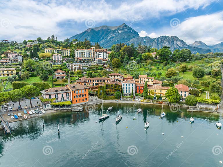 Landscape with Pescallo Village, Bellagio Town at Como Lake, Italy ... Landscape with Pescallo Village, Bellagio Town at Como Lake, Italy ...