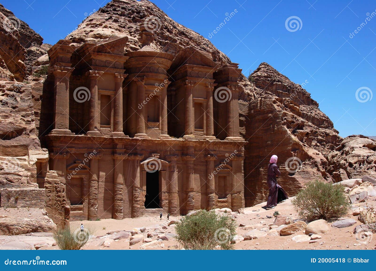 Landscape at Petra, Jordan stock photo. Image of blue - 20005418