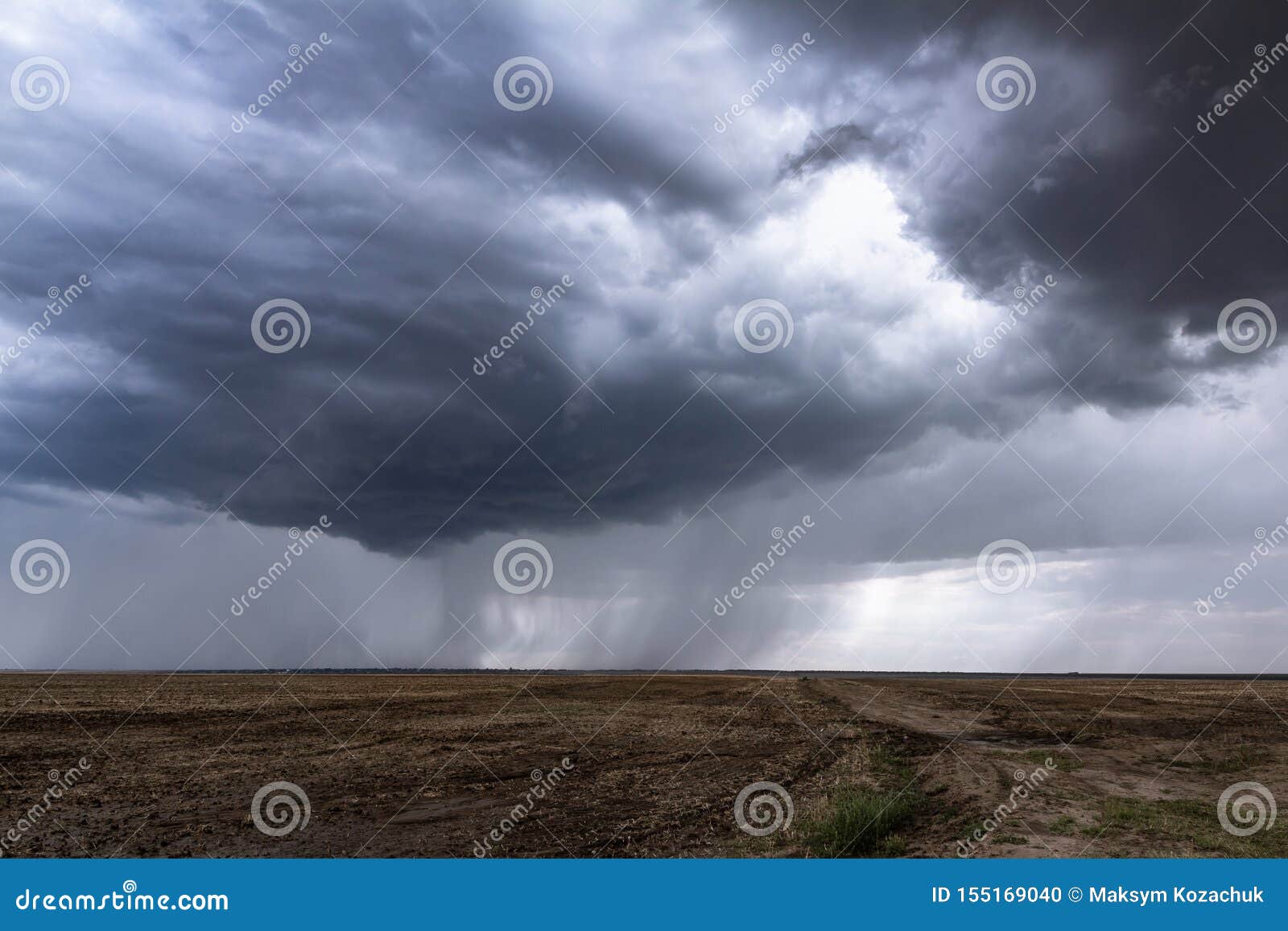 Landscape Photo of the Stormy Rain Stock Photo - Image of lager, yellow ...