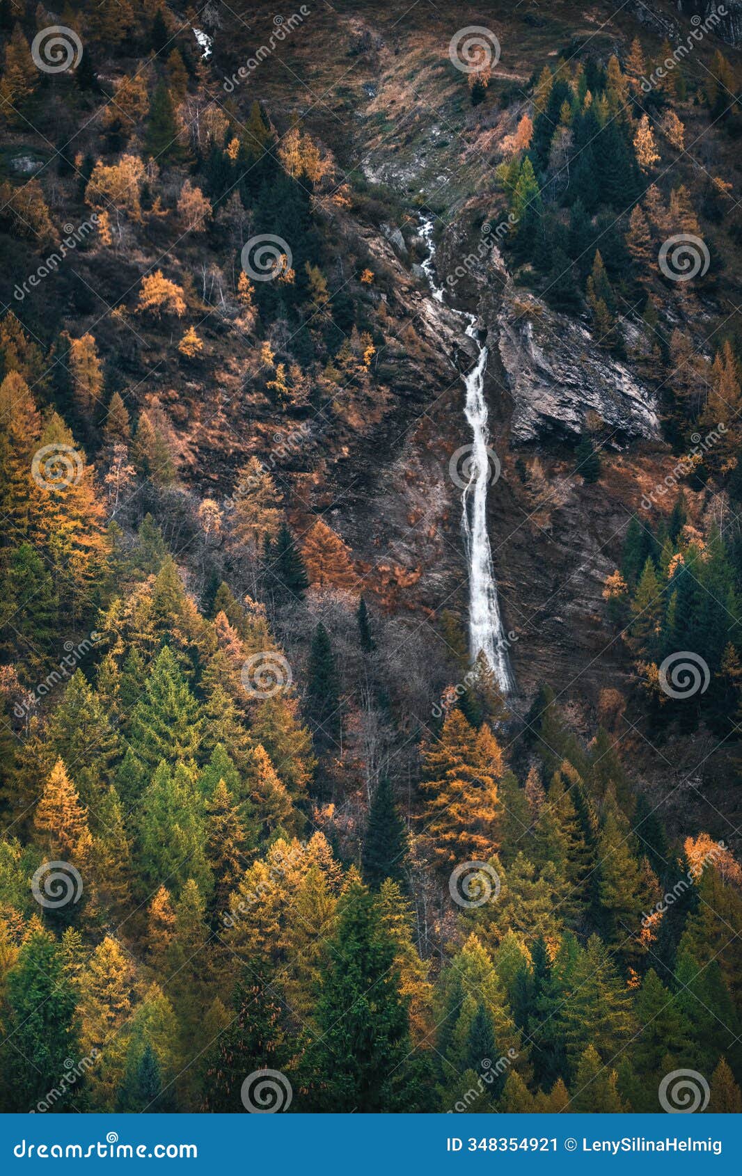 A Waterfall in Fall stock image. Image of geology, cliff - 348354921