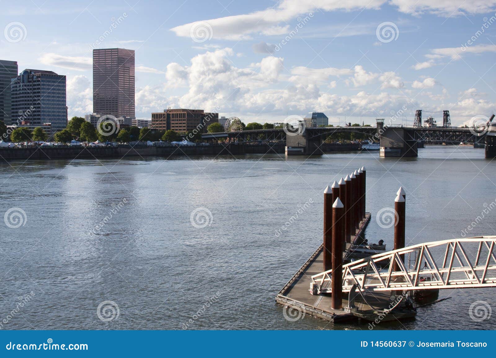 Landscape Of Portland, Oregon, USA. Stock Image - Image of downtown ...