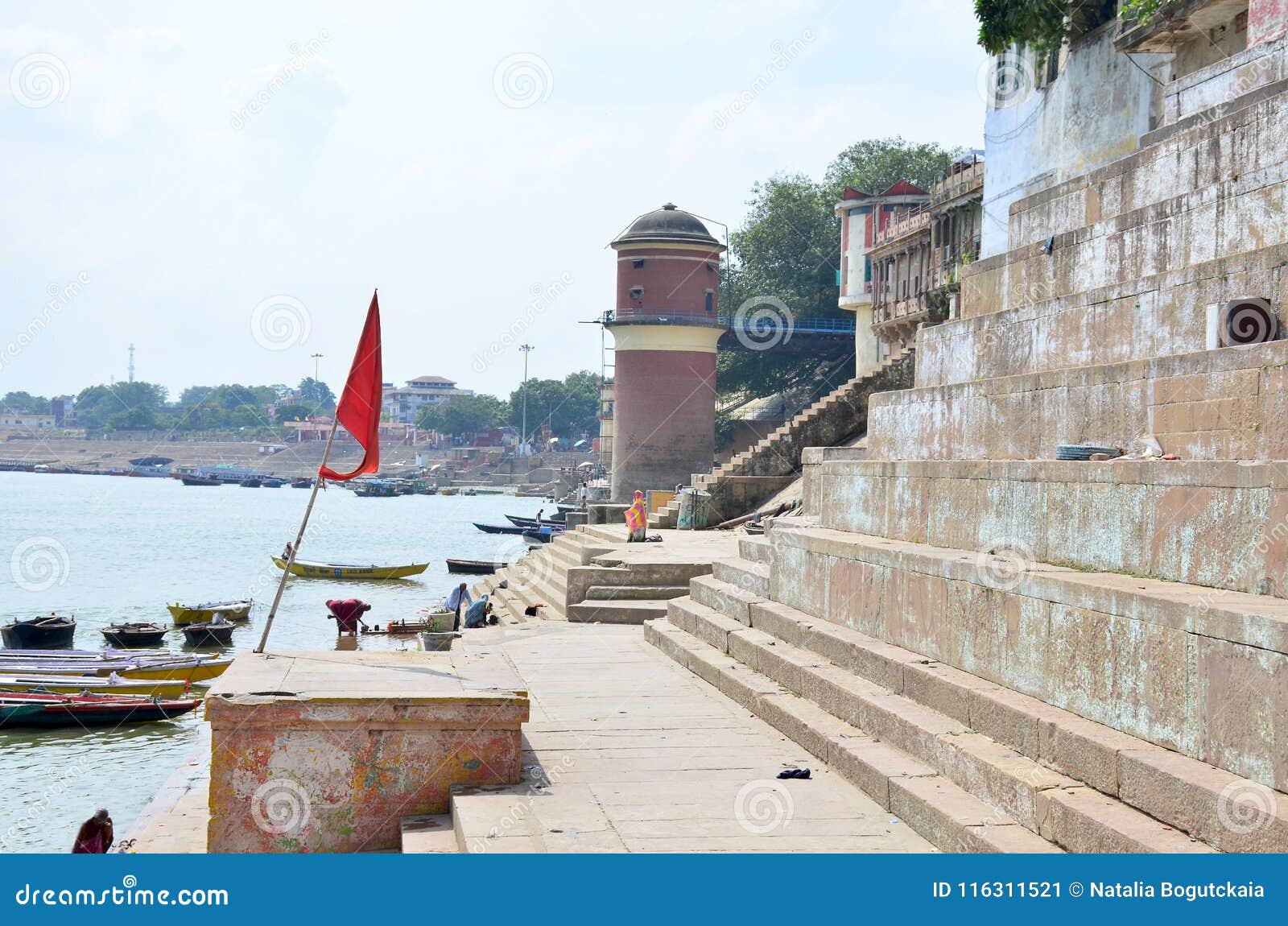 The Landscape Protected the Ganges River in India Stock Image - Image ...