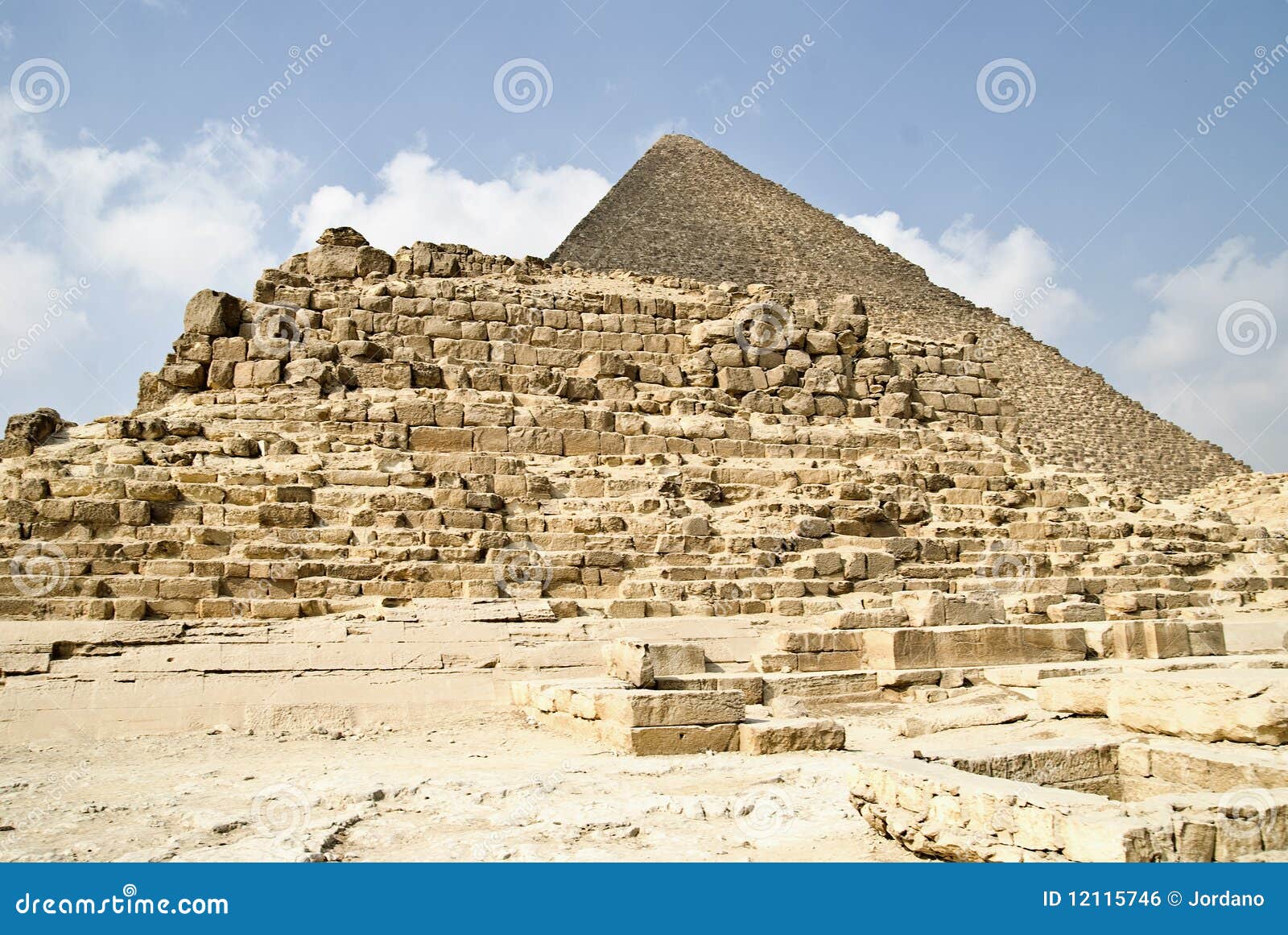 Landscape with pyramids stock photo. Image of africa - 12115746
