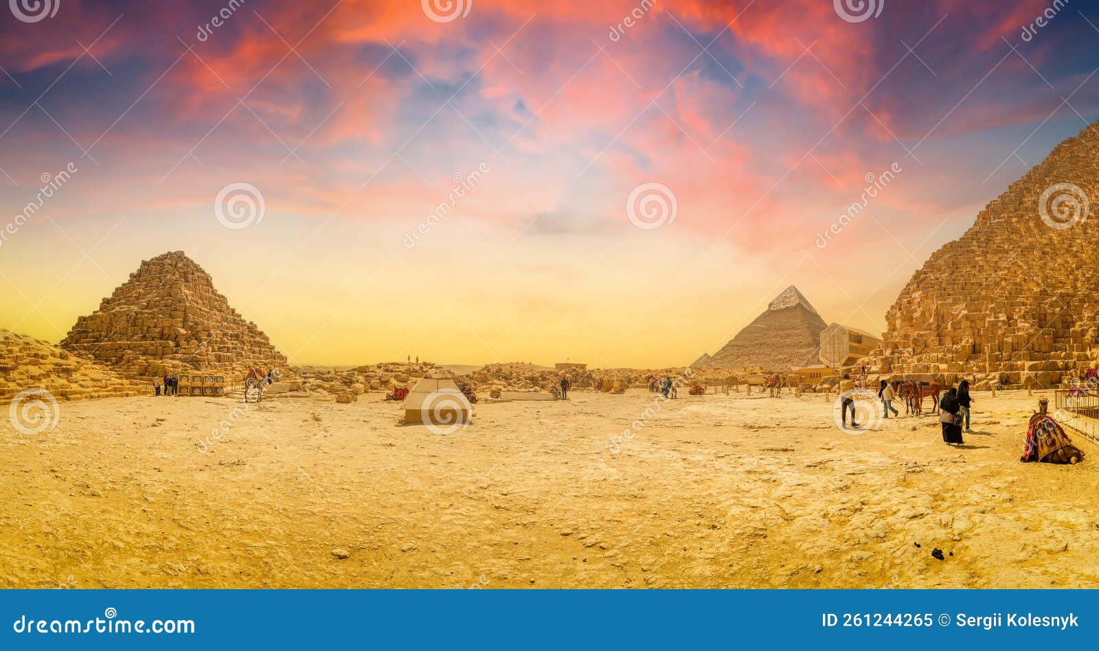 Landscape with pyramids stock image. Image of tourism - 261244265