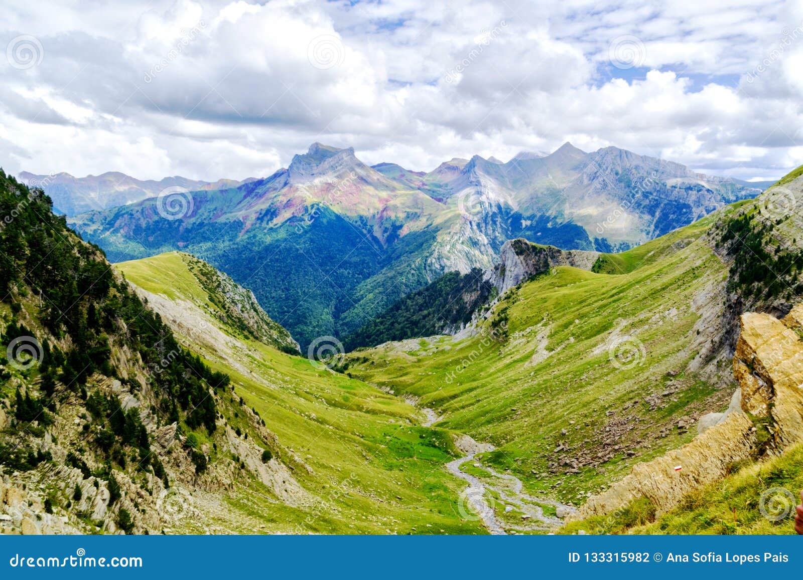 Pathway in Pyrenees Mountains in Spain Stock Photo - Image of mountains ...