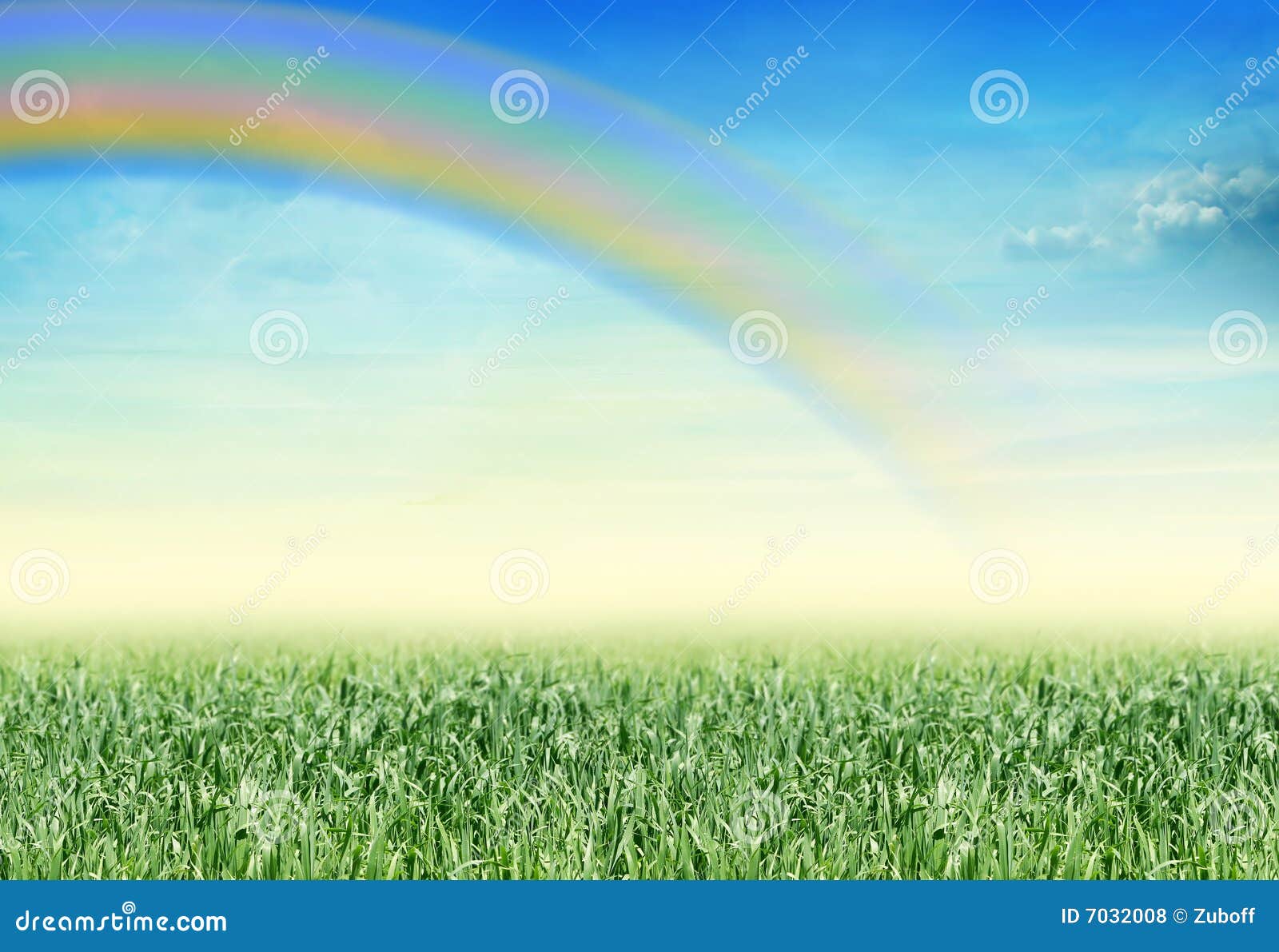 Landscape with rainbow stock photo. Image of grass, natural - 7032008