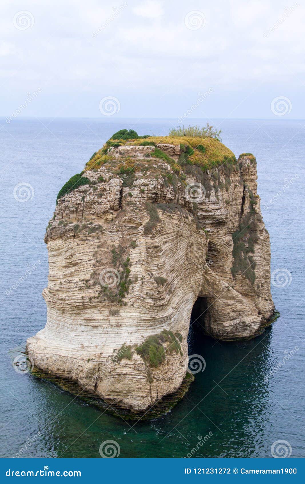 Rawsha Rock in Beirut - Lebanon Stock Photo - Image of sunset, coast ...