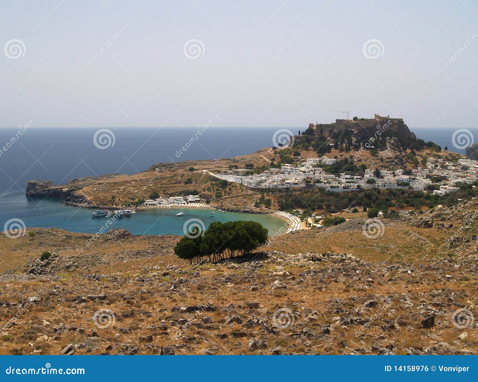 Landscape of Rhodos, Greece Stock Photo - Image of castle, architecture ...