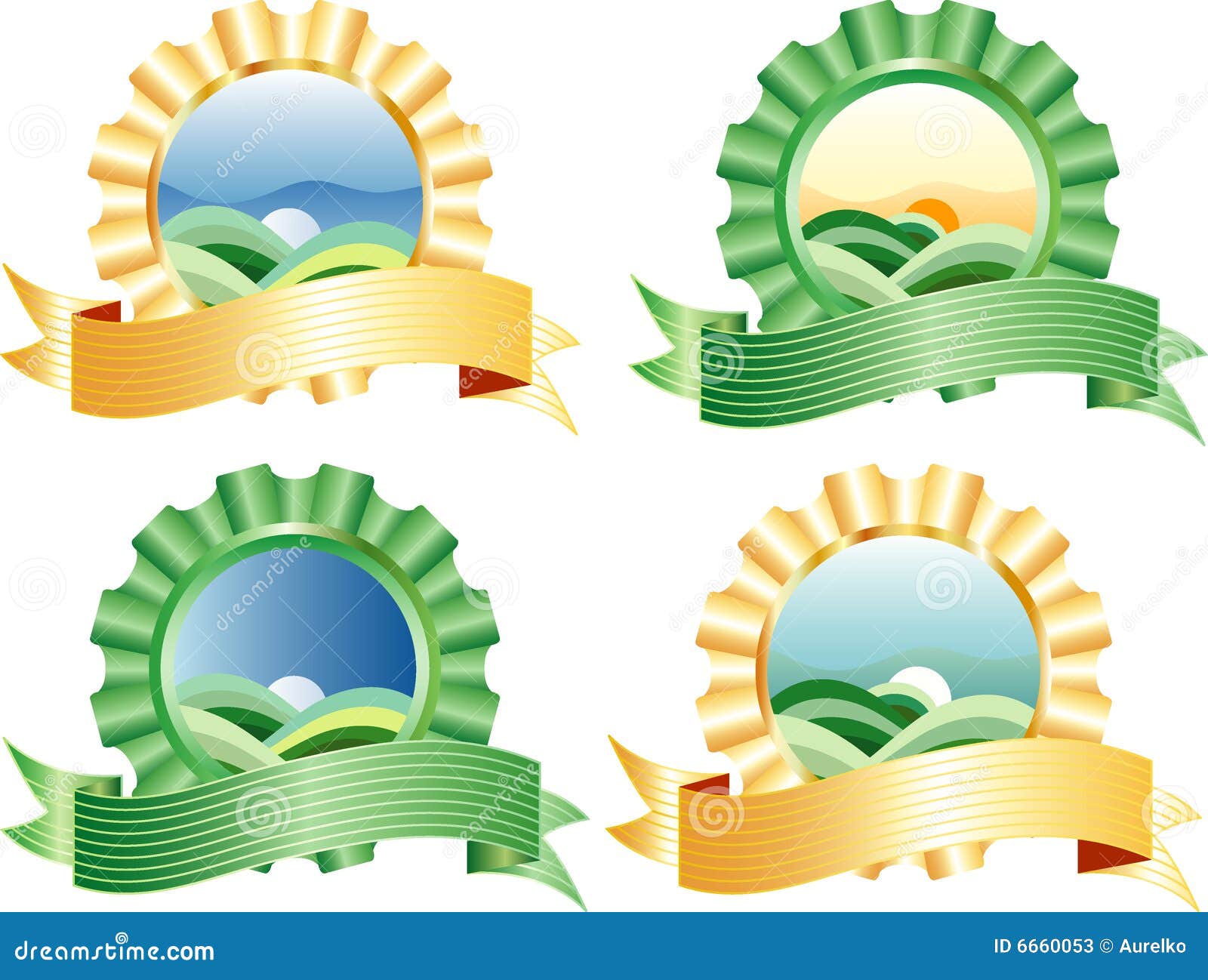 Landscape ribbons stock vector. Illustration of nature - 6660053