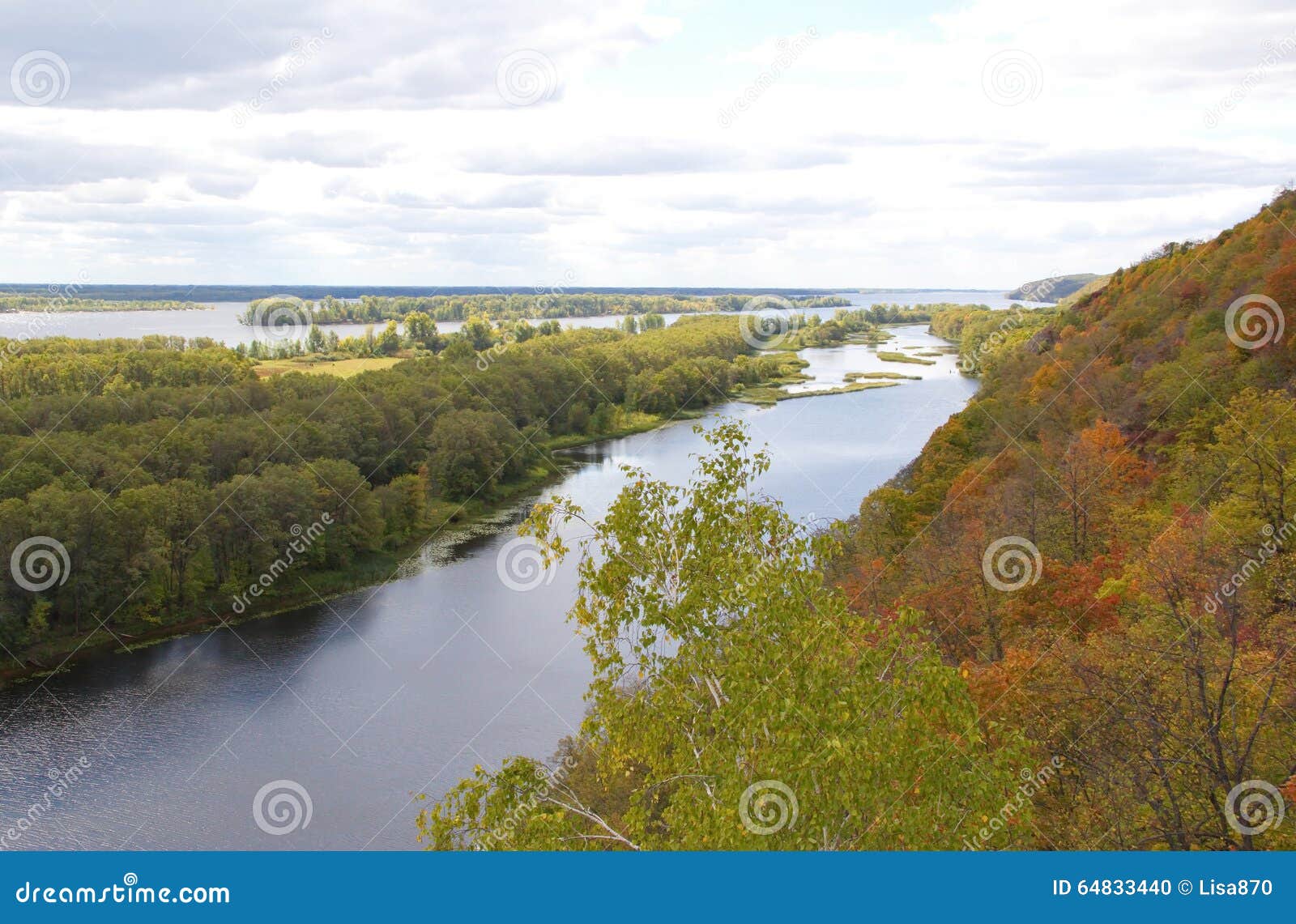 Landscape of the River from Above Stock Photo - Image of horizon ...