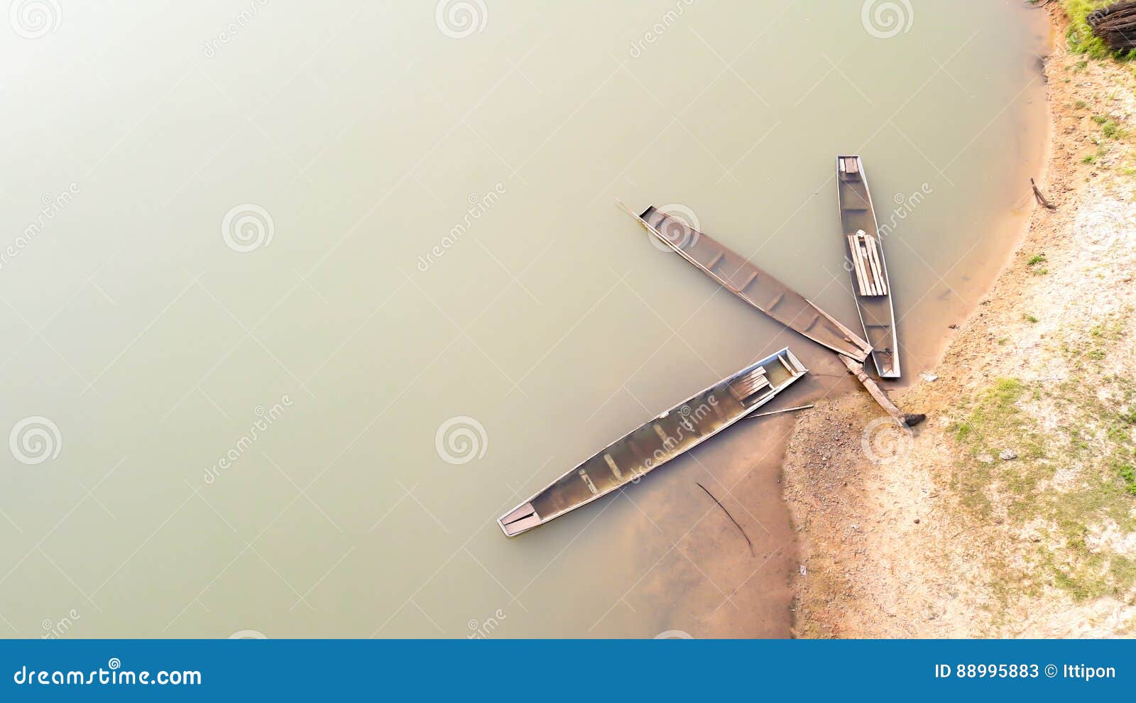 Landscape of the River, Boat in the River, Stock Image - Image of water ...