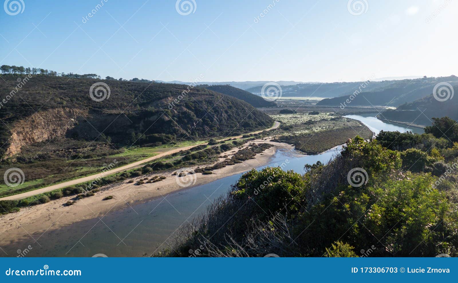 Landscape with a River in Odeceixe in Portugal Stock Image - Image of ...
