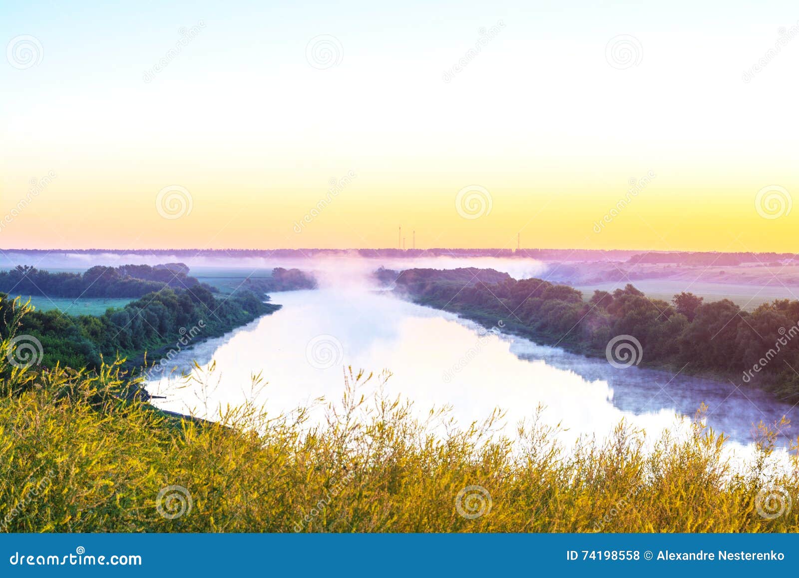 Landscape river stock photo. Image of natural, nature - 74198558