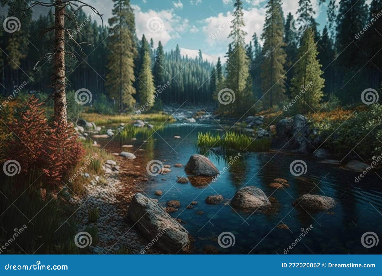 Taiga Forest Sticker Cartoon Vector | CartoonDealer.com #219691203