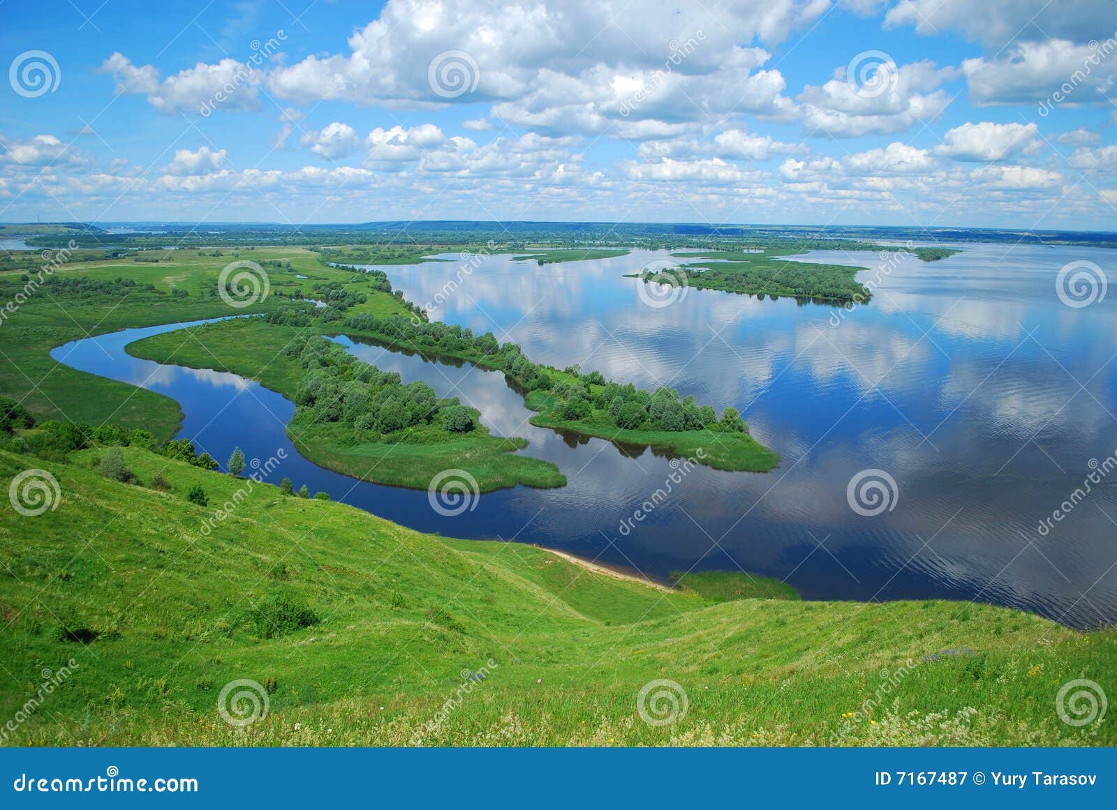 Landscape on the River Volga Stock Image - Image of timber, landscape ...