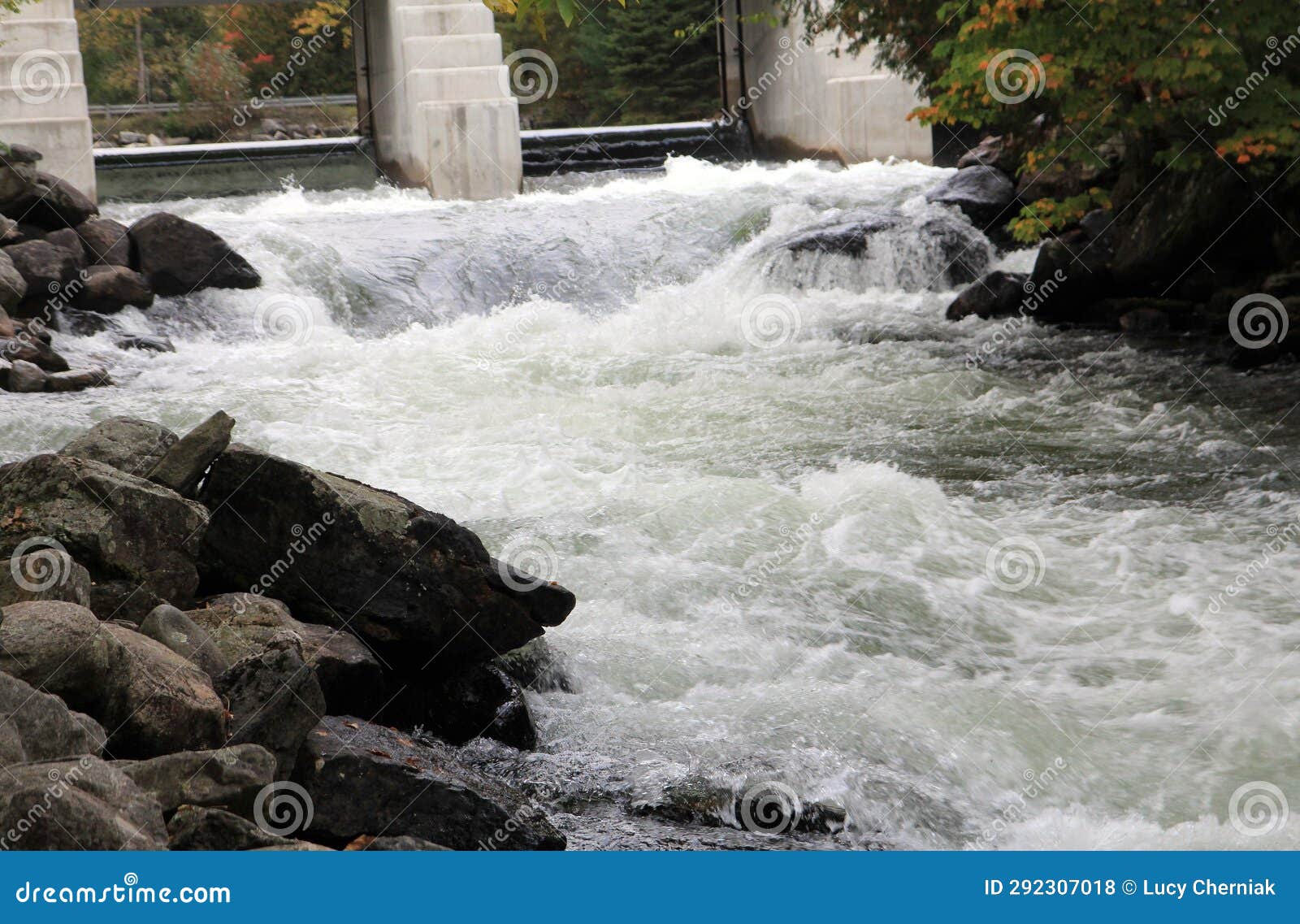 Fall landscape with river stock photo. Image of landscape - 292307018