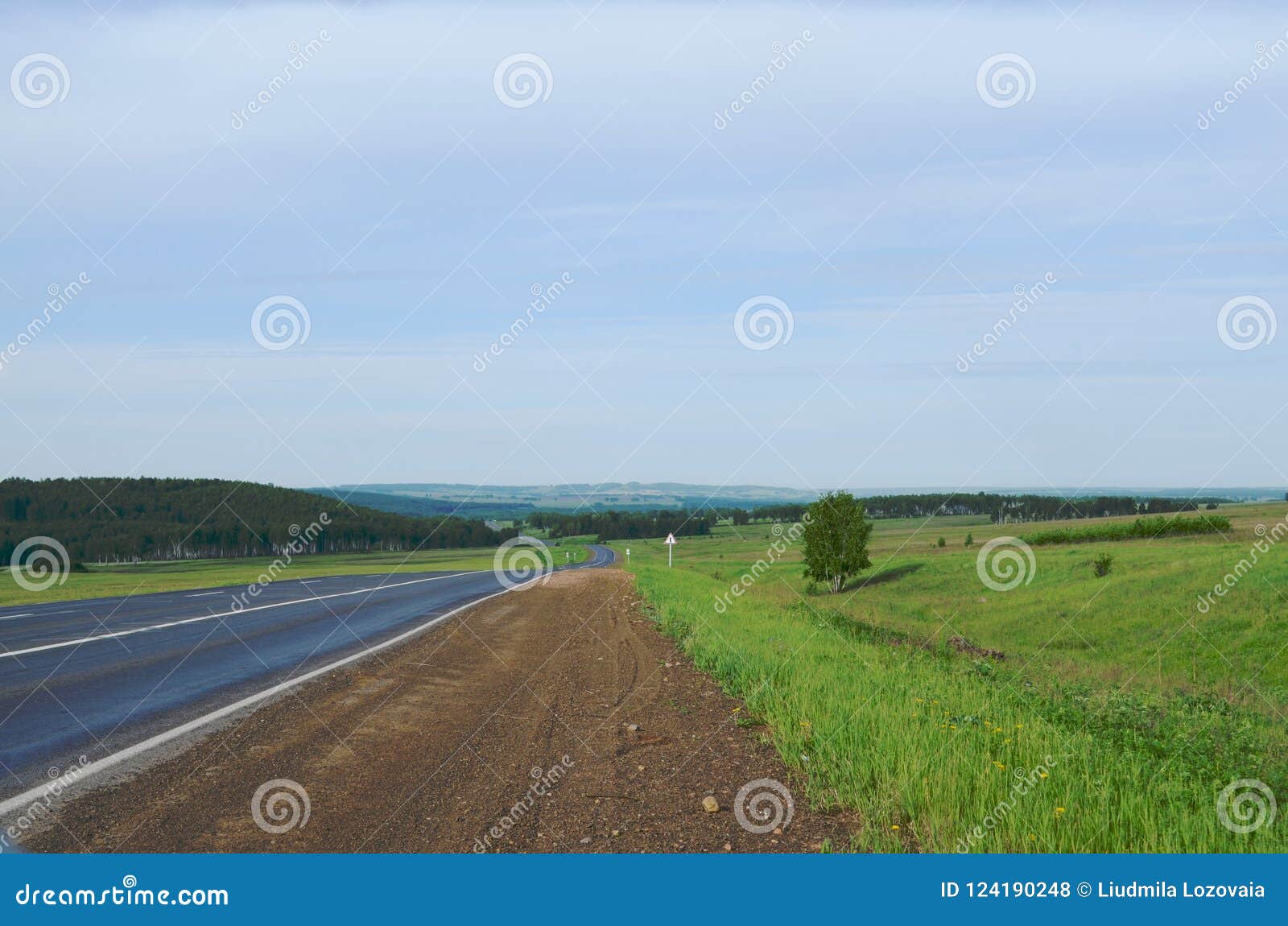 Landscape Road Receding into the Distance Stock Photo - Image of ...