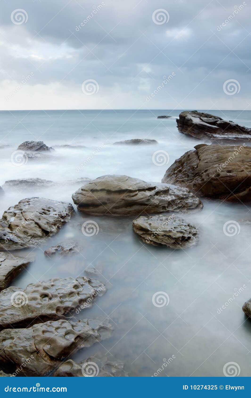Landscape of Rock Coast and Beautiful Cloud Stock Image - Image of ...