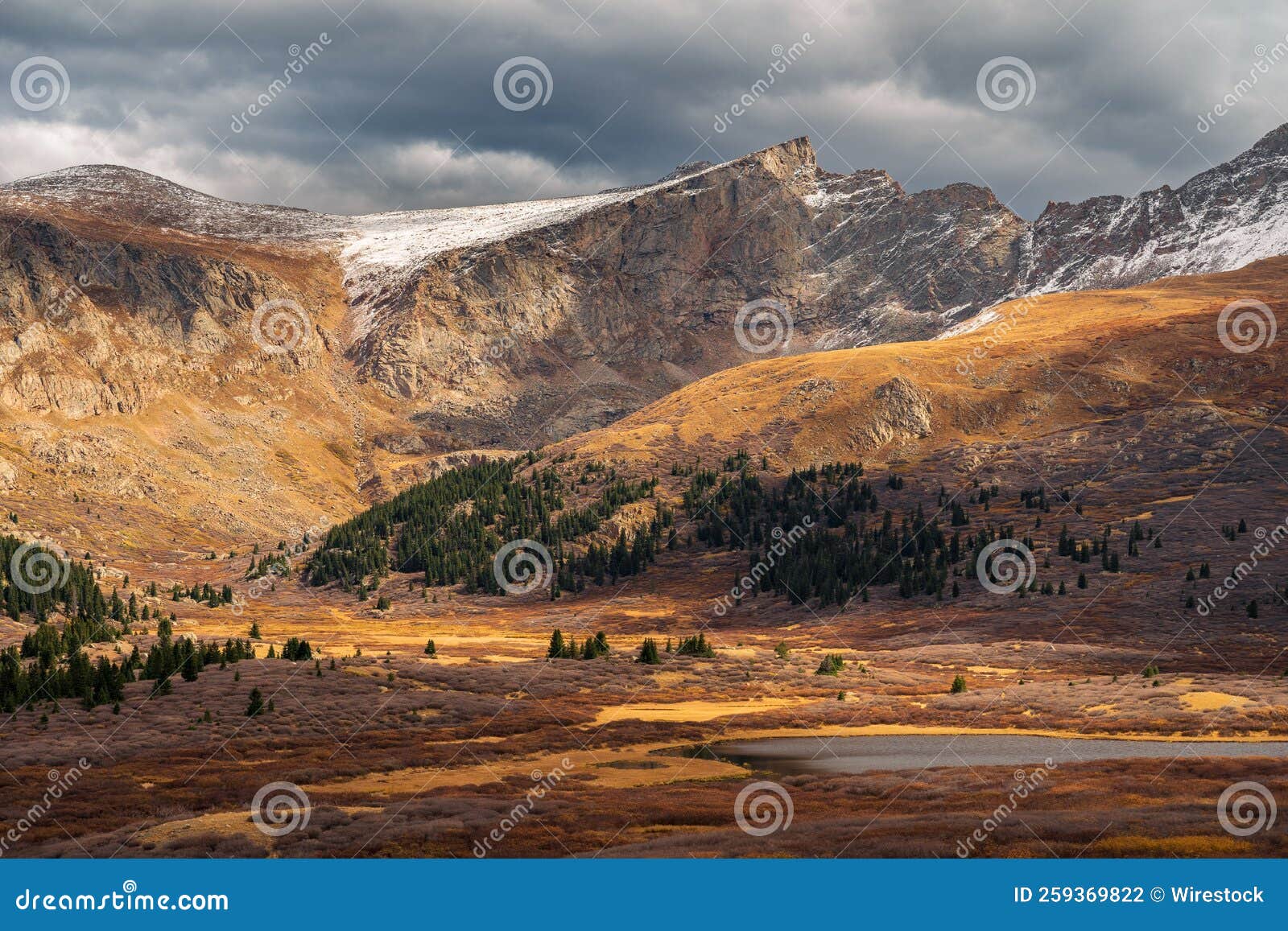 Landscape of Rock Formations with Trees in the Foreground on a Cloudy ...