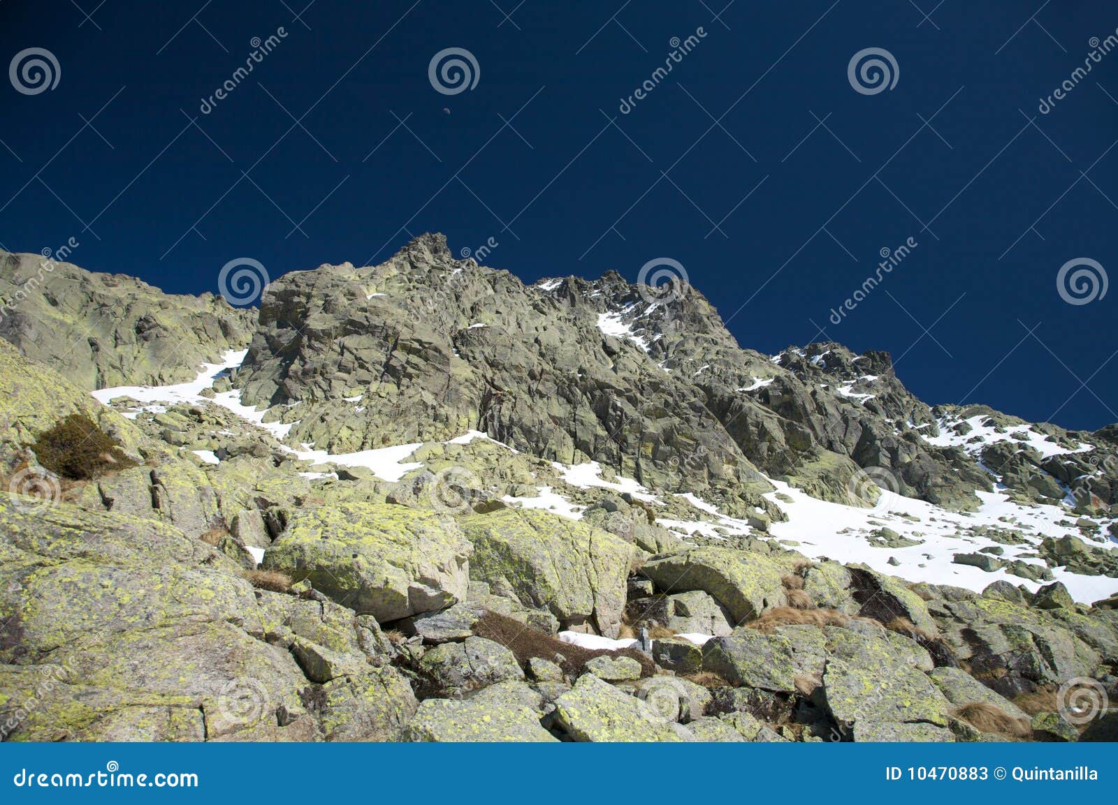 Landscape of Rock Snow Mountain Stock Image - Image of avila, colour ...