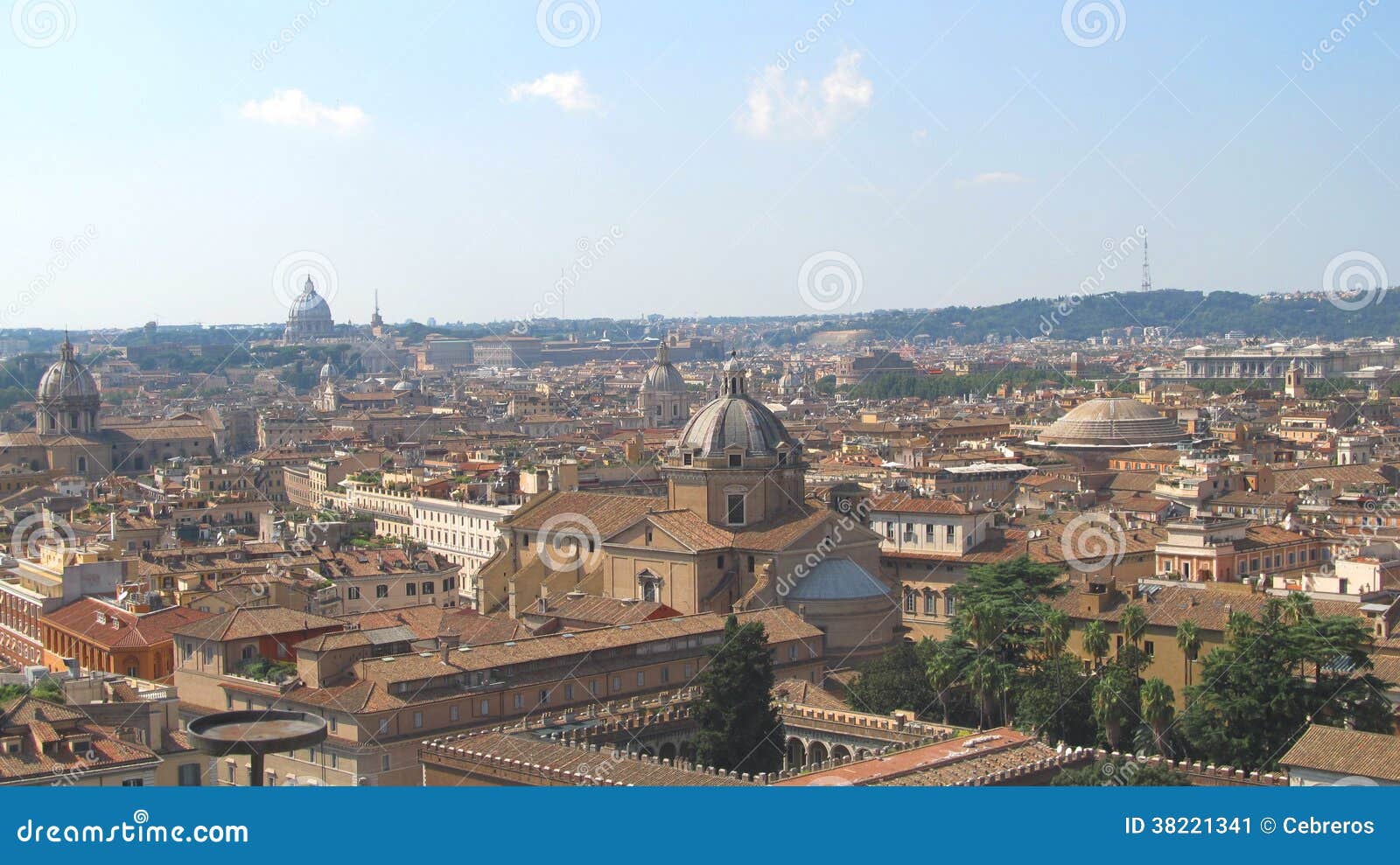 Landscape of Rome stock image. Image of metropolis, city - 38221341