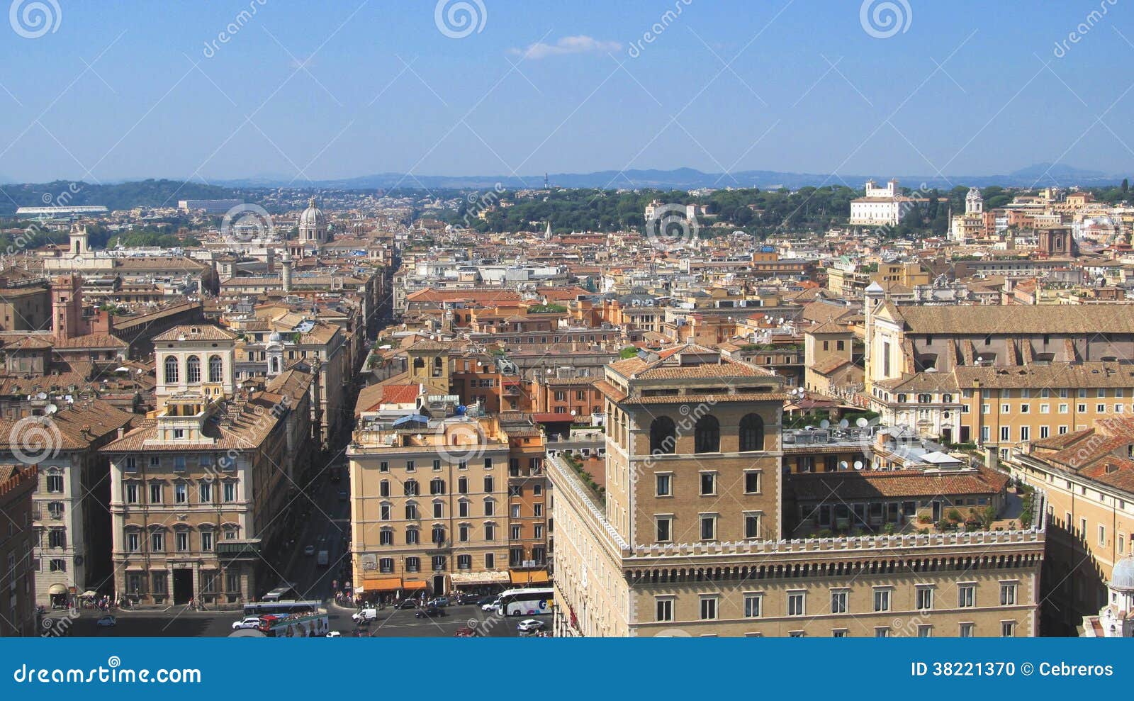 Landscape of Rome stock photo. Image of cityscape, tourism - 38221370