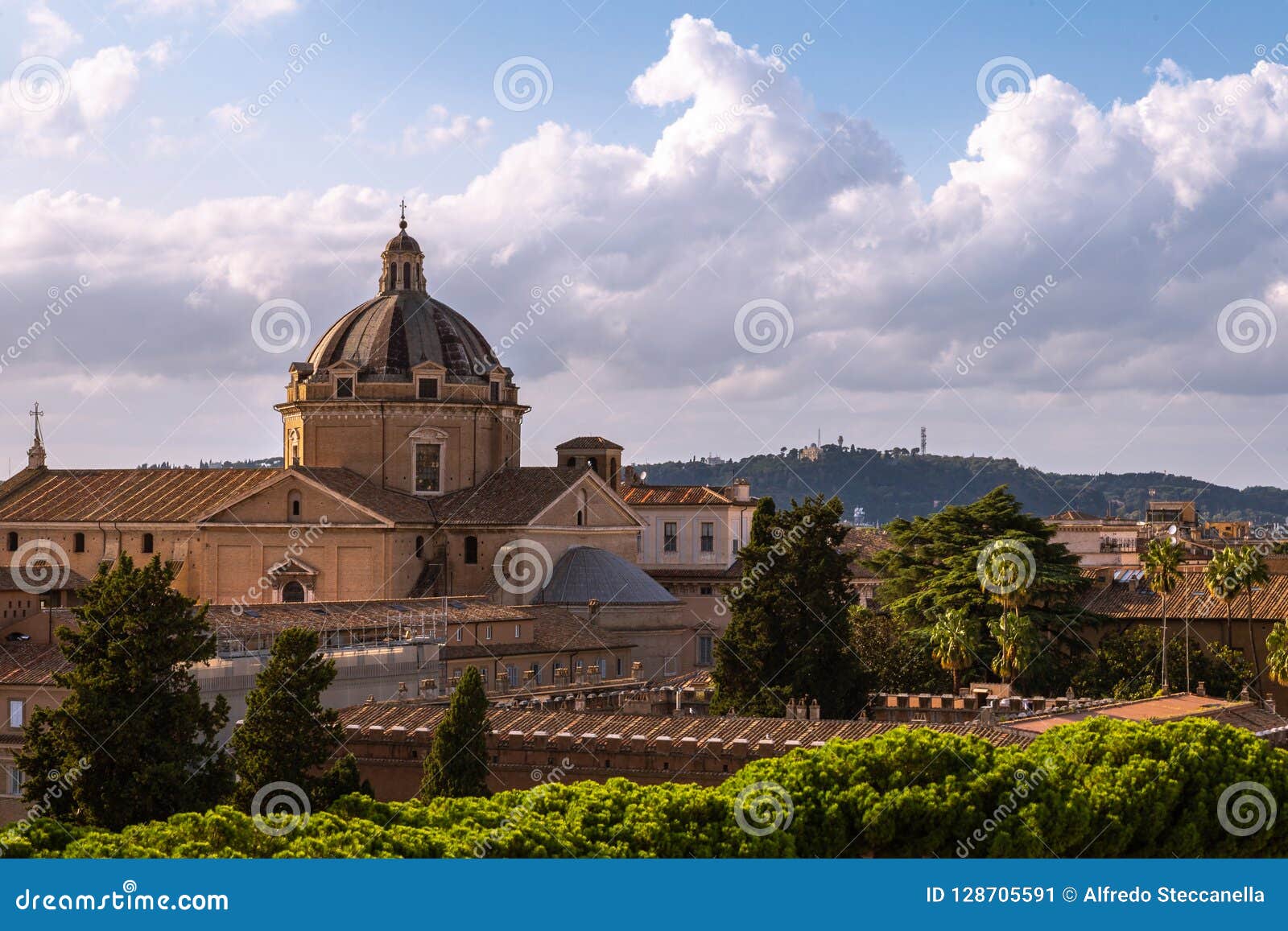 Landscape of Rome stock image. Image of architecture - 128705591