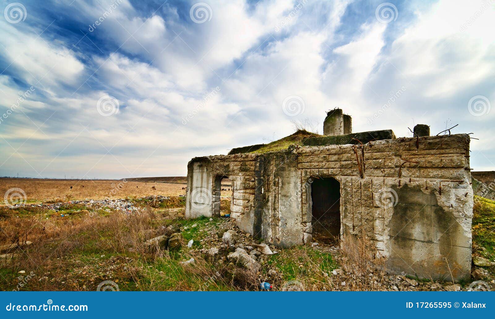 Landscape with ruins stock image. Image of dangerous - 17265595