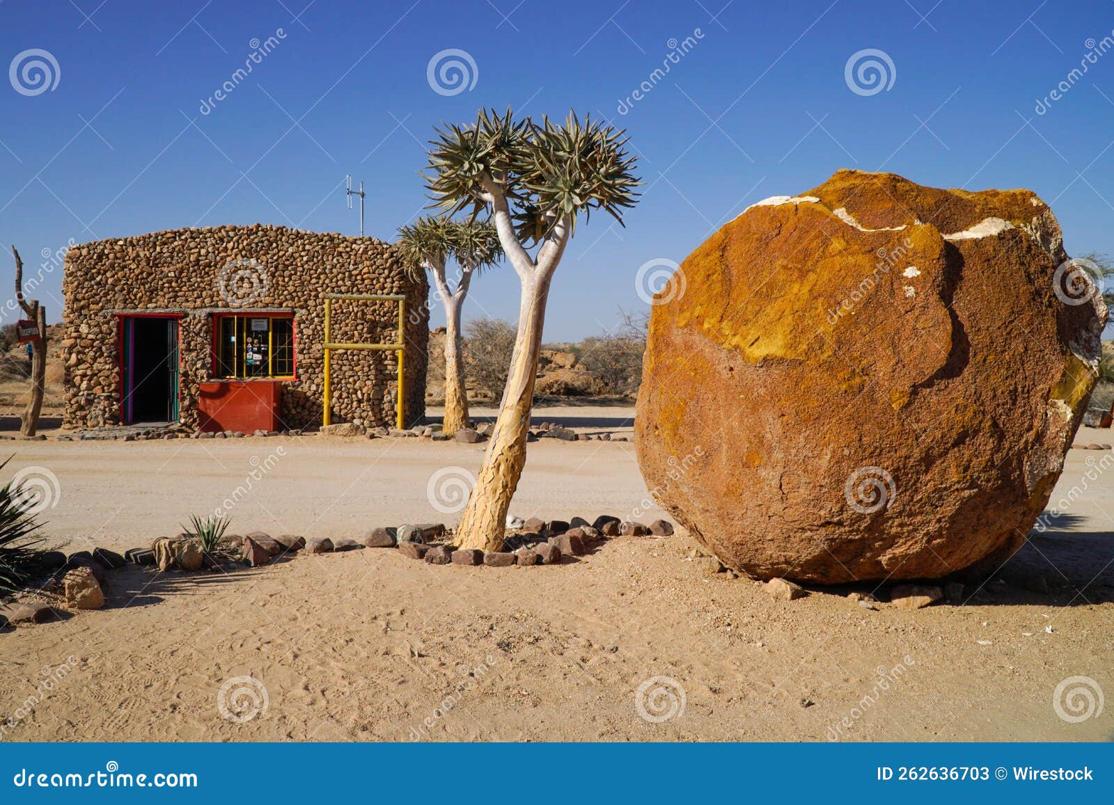Landscape of a Rural Building in the Spitzkoppe Granite Peaks in ...