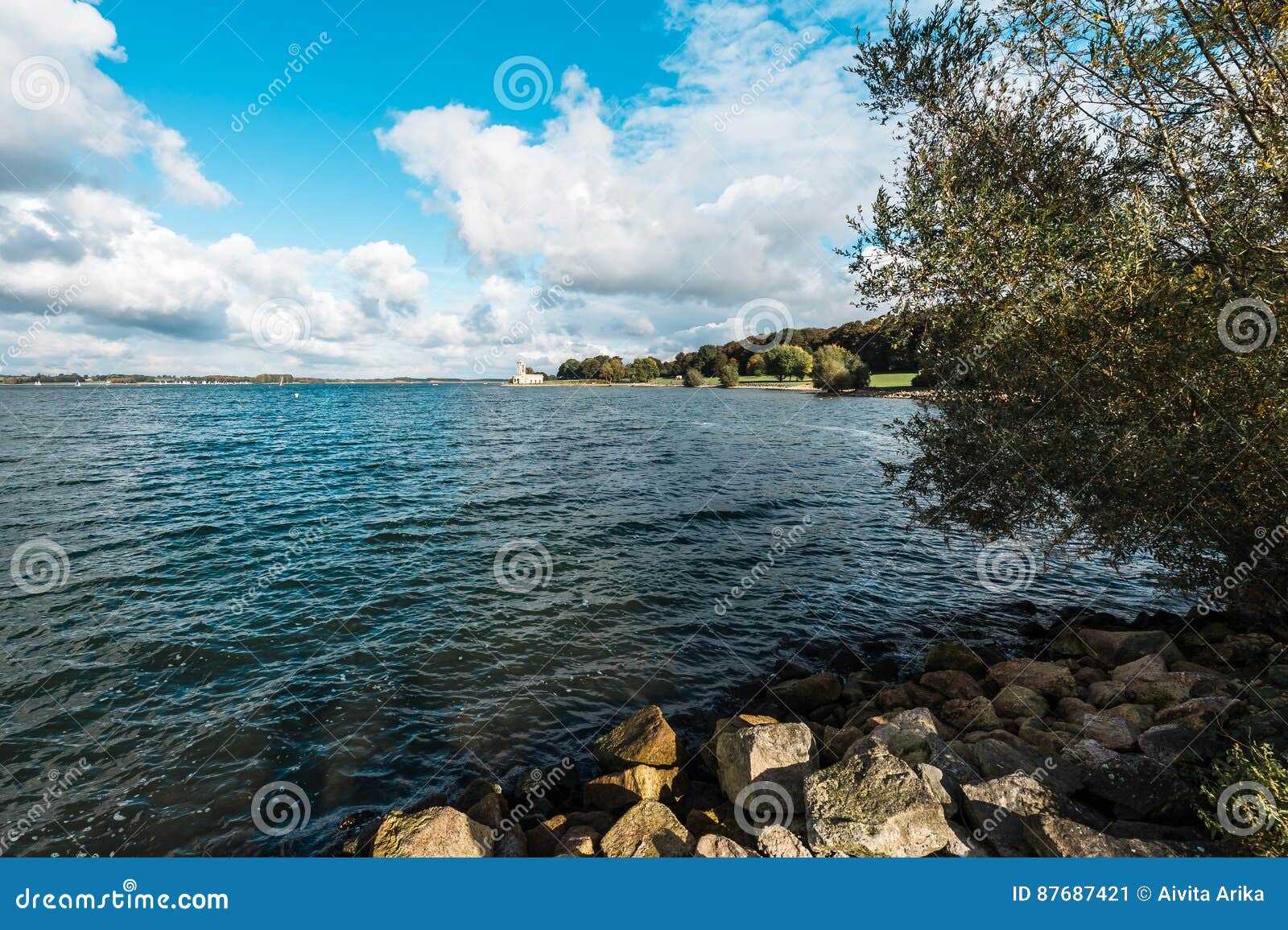 Landscape of Rutland Water Park, England Stock Image - Image of tourism ...