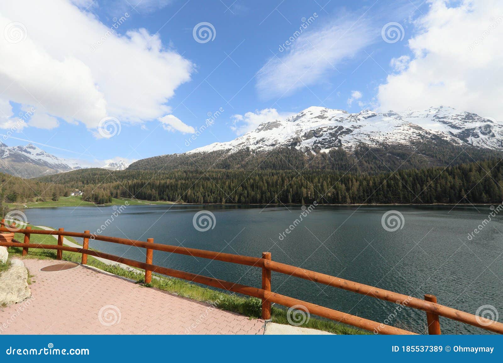Landscape at Saint Moritz stock image. Image of tranquil - 185537389