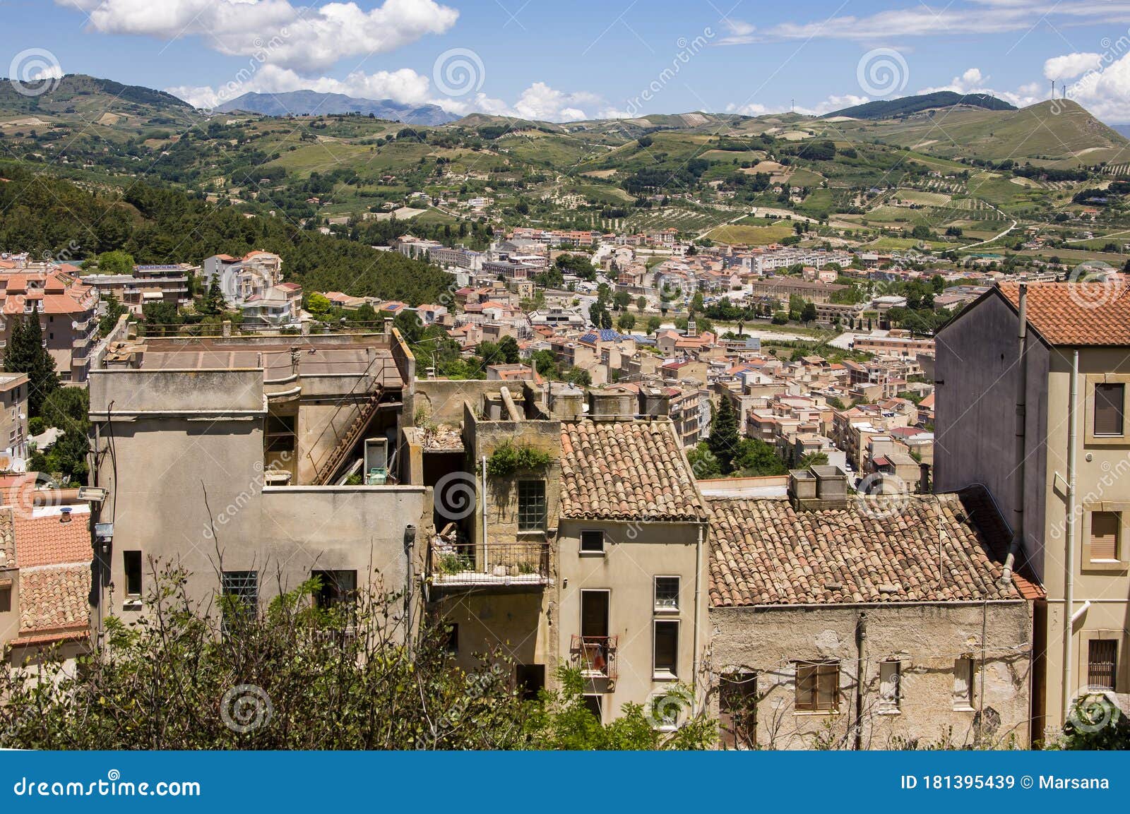 Landscape of Salemi stock image. Image of earthquake - 181395439