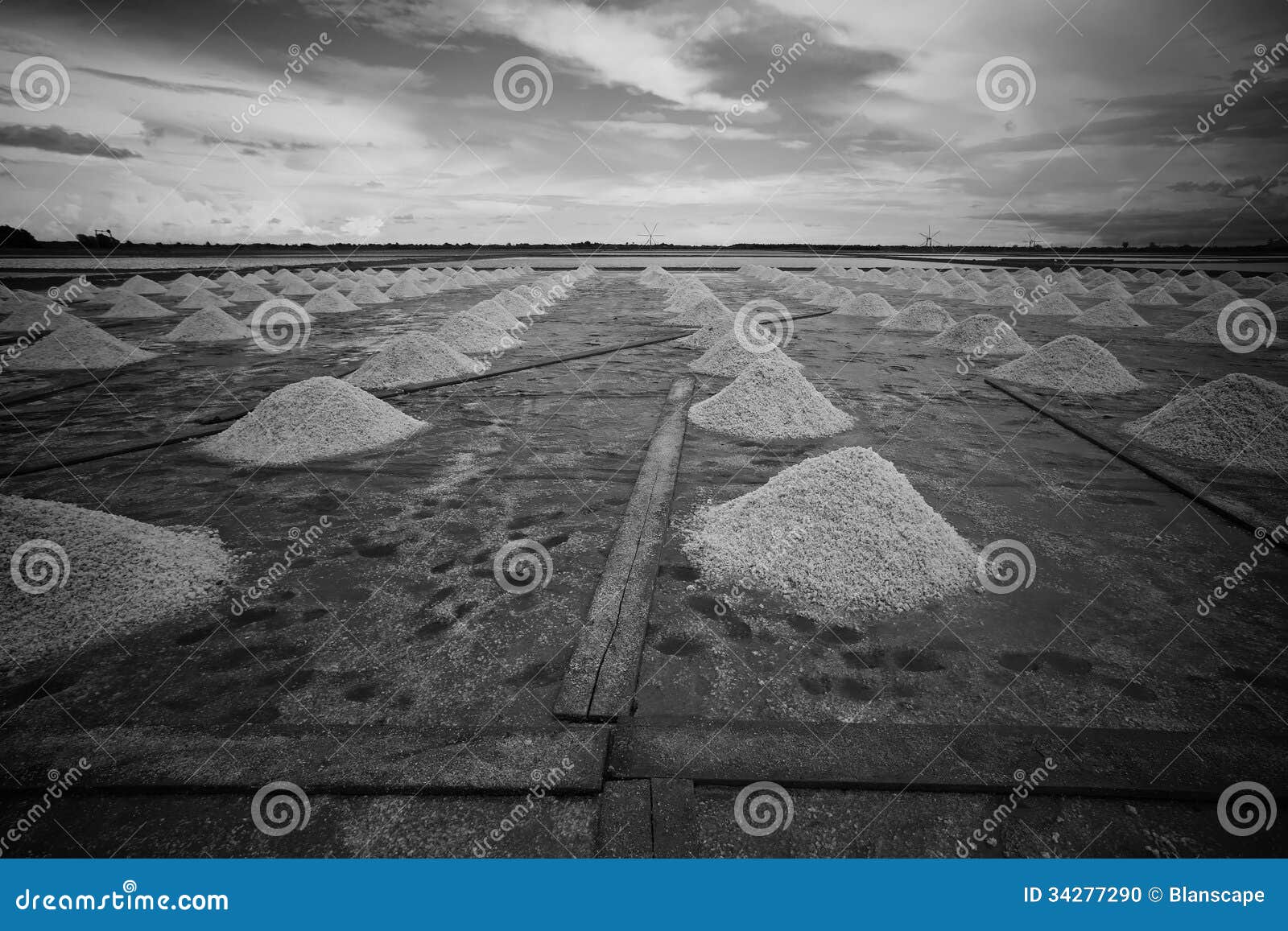 Landscape of salt fields stock photo. Image of salted - 34277290