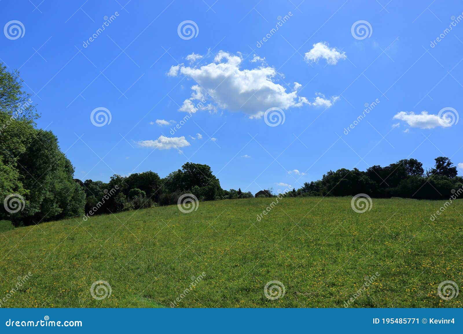 A Landscape Scene of the Hilly Fields and Woodlands Around Westerham ...