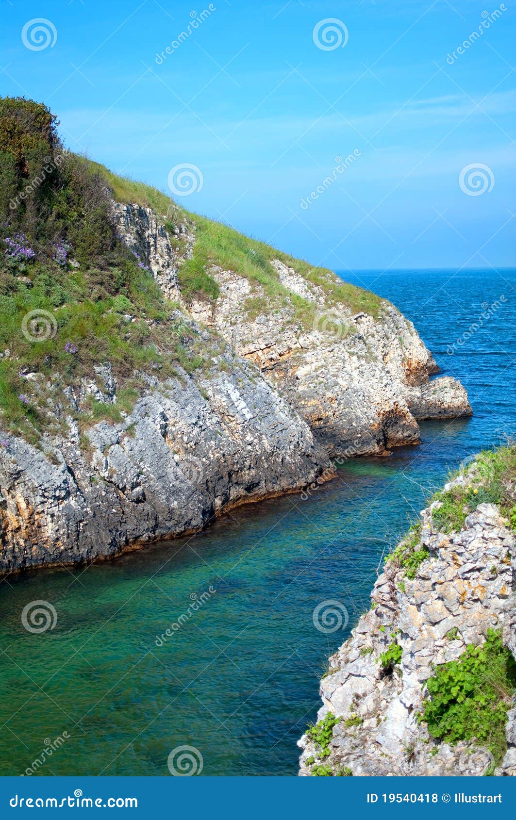Landscape with sea rocks stock photo. Image of fresh - 19540418