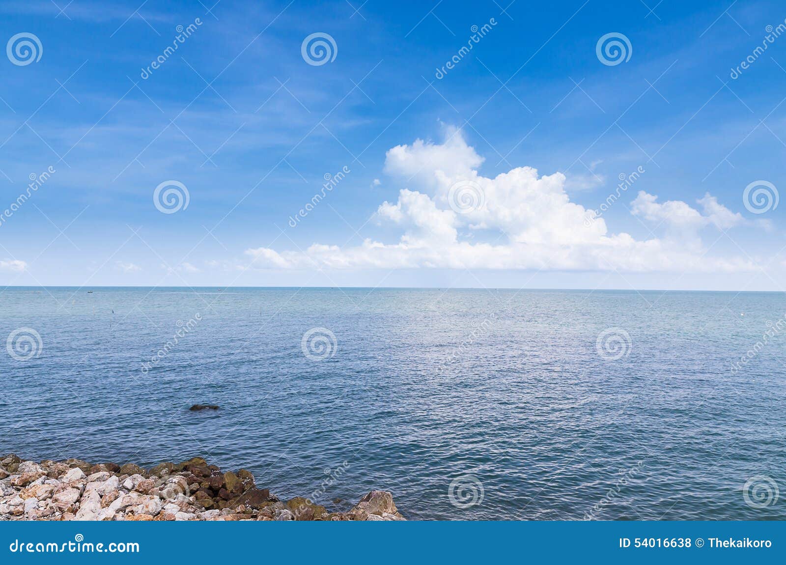 Landscape of Sea Sky and Cloud Stock Photo - Image of environment ...