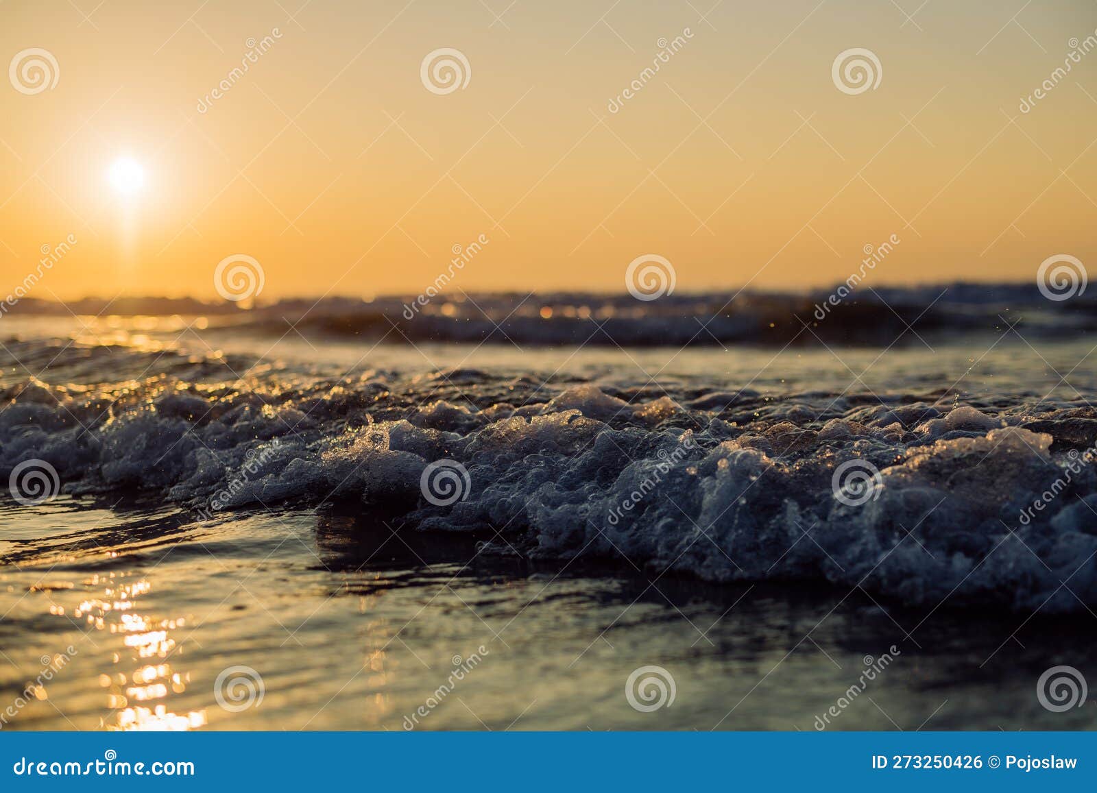 Landscape with Sea Sunset on the Beach. Stock Photo - Image of beauty ...